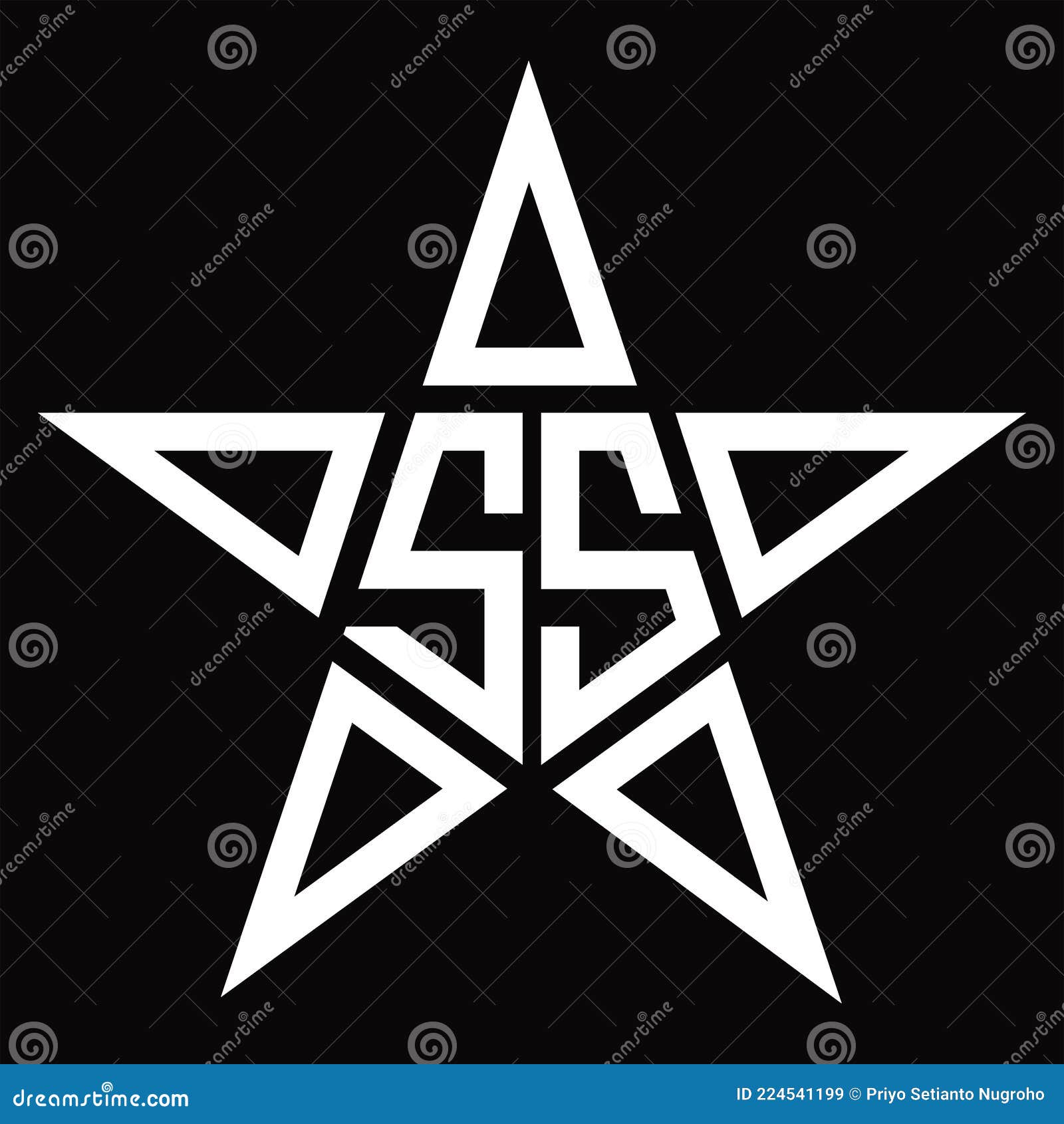 SS Logo Monogram with Star Shape Design Template Stock Vector ...