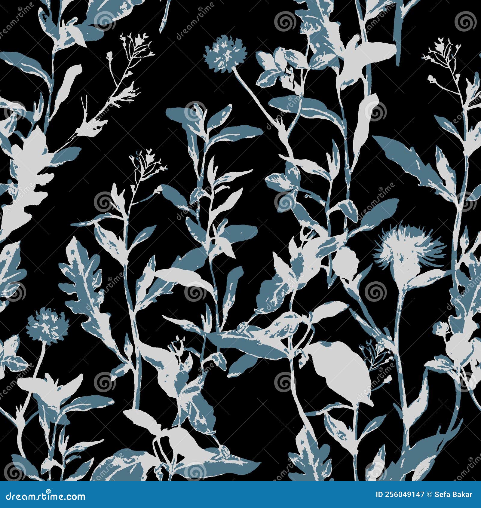 Flower Pattern.Calico Shabby Chic Ditsy Print. Stock Illustration ...