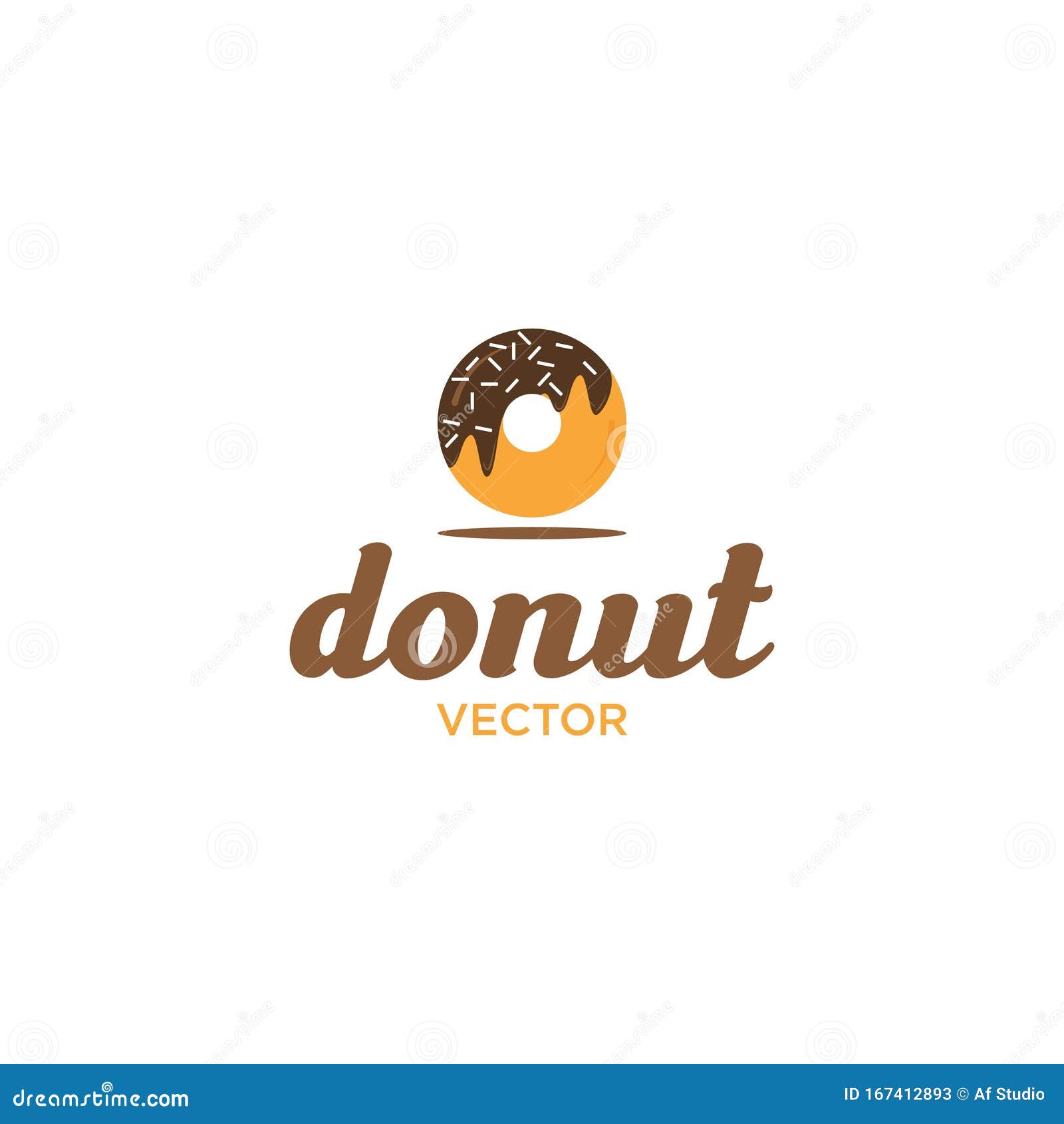 Donuts Logo Design. Logo Vector Template Stock Vector - Illustration of ...