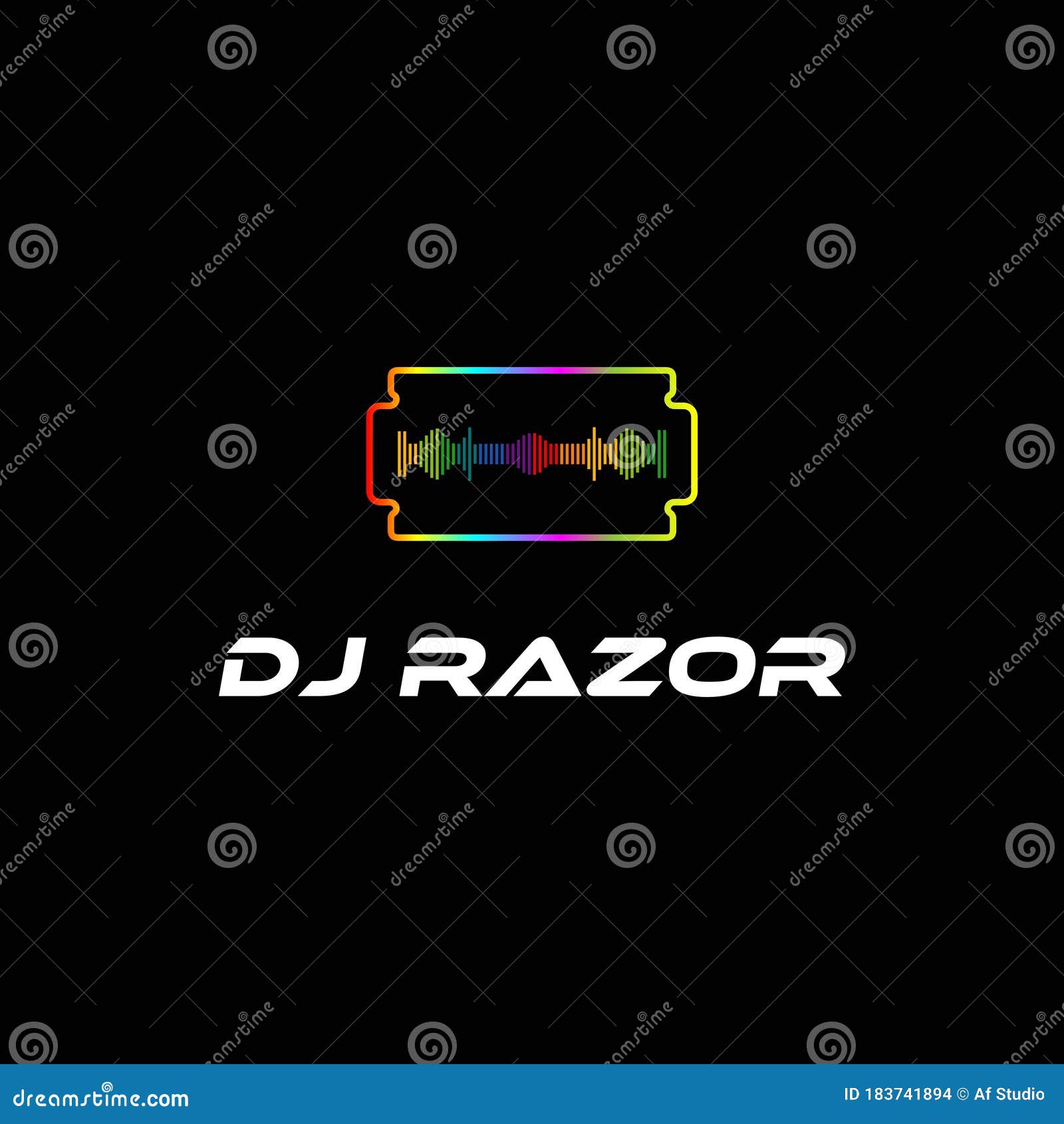 Colorful Razor Sound Wave Party DJ Disk Jockey Stock Vector ...