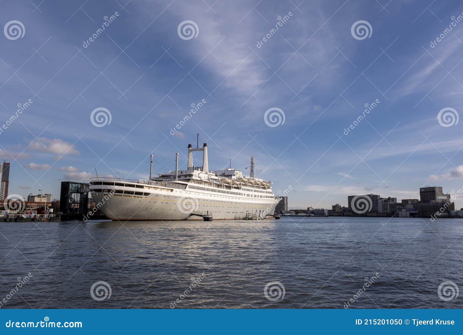 SS Rotterdam Cruiseship in the Harbor of Rotterdam Editorial Image ...