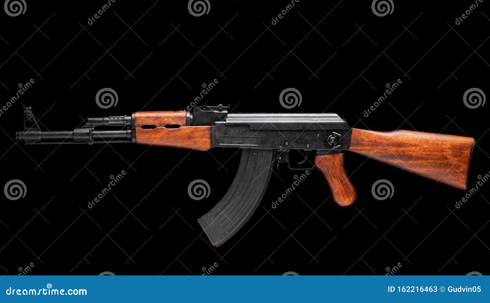 Kalashnikov AK-74 Assault Rifle With Folding Stock, Close-up ...