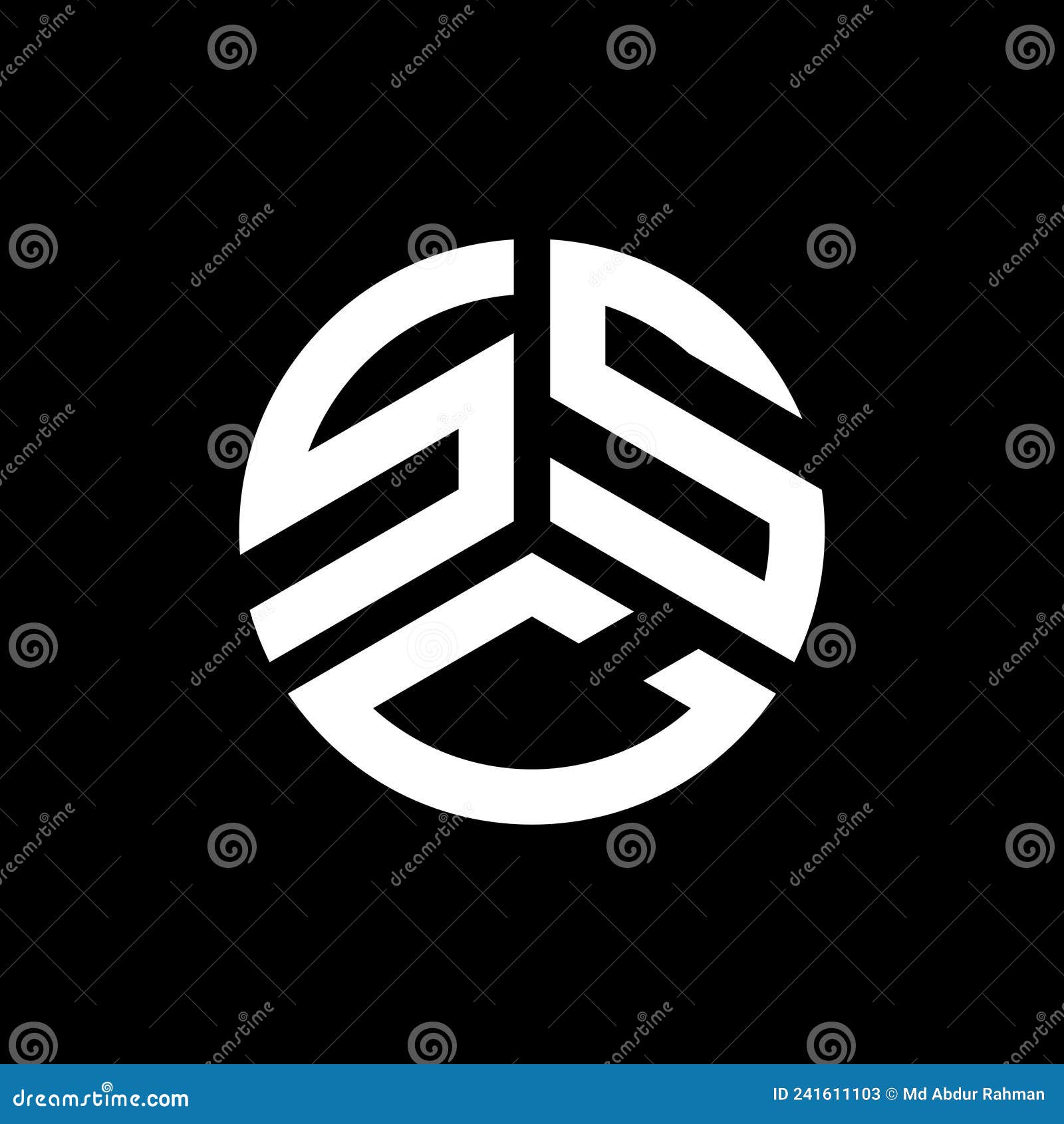 SSC Letter Logo Design on Black Background. SSC Creative Initials ...