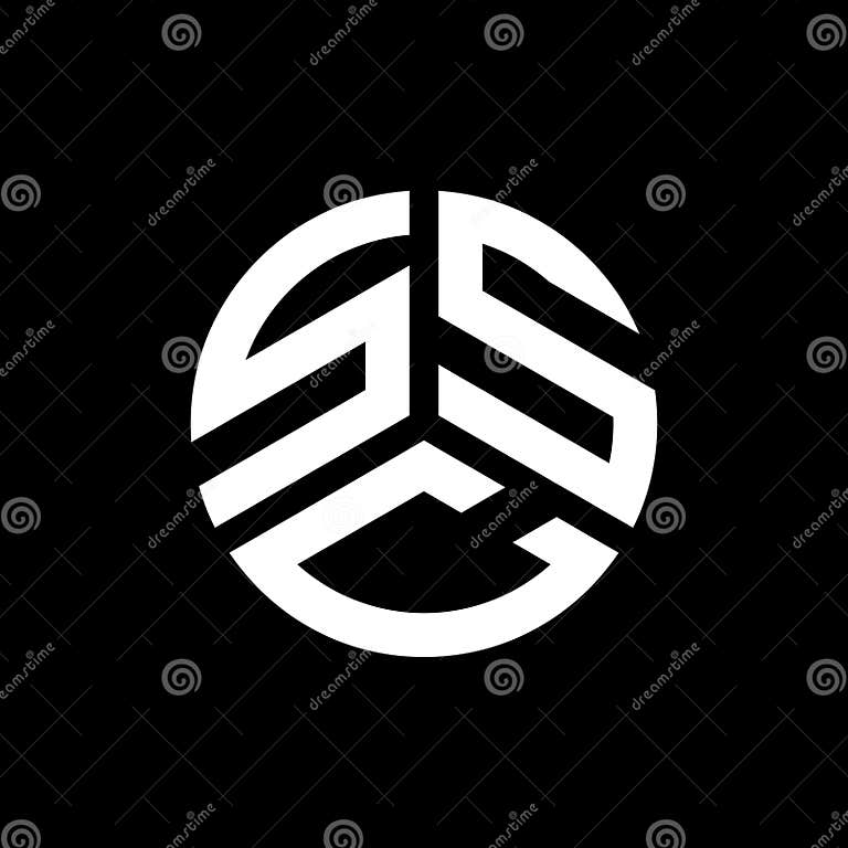 SSC Letter Logo Design on Black Background. SSC Creative Initials ...