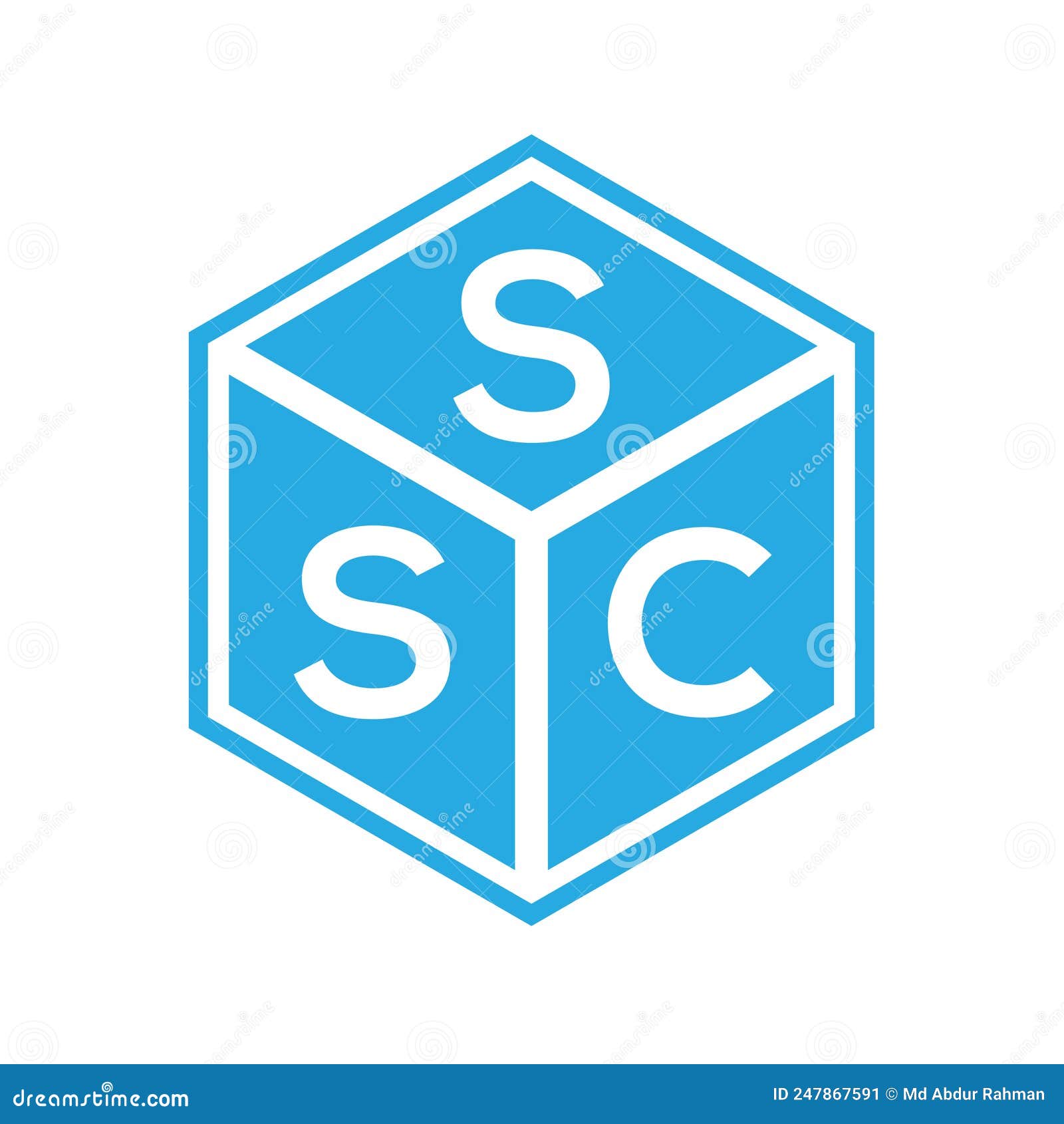 SSC Letter Logo Design on Black Background. SSC Creative Initials ...