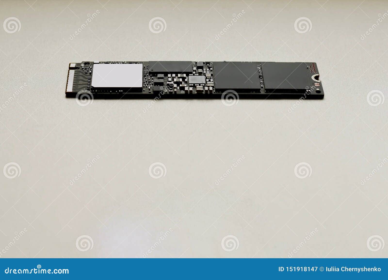 SSD Drive on a Gray Neutral Background. Stock Image - Image of colour ...