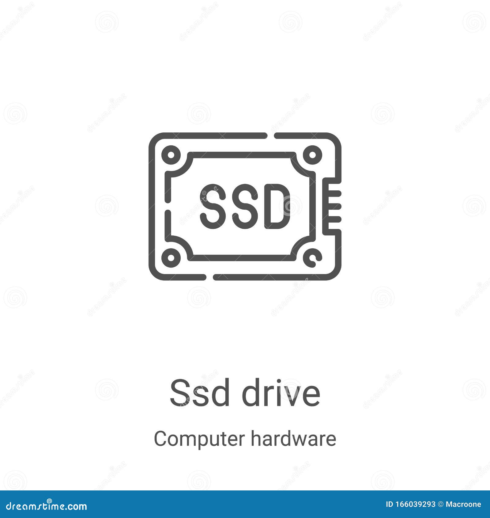 Linear Sata Icon From Electronic Devices Outline Collection. Thin Line ...