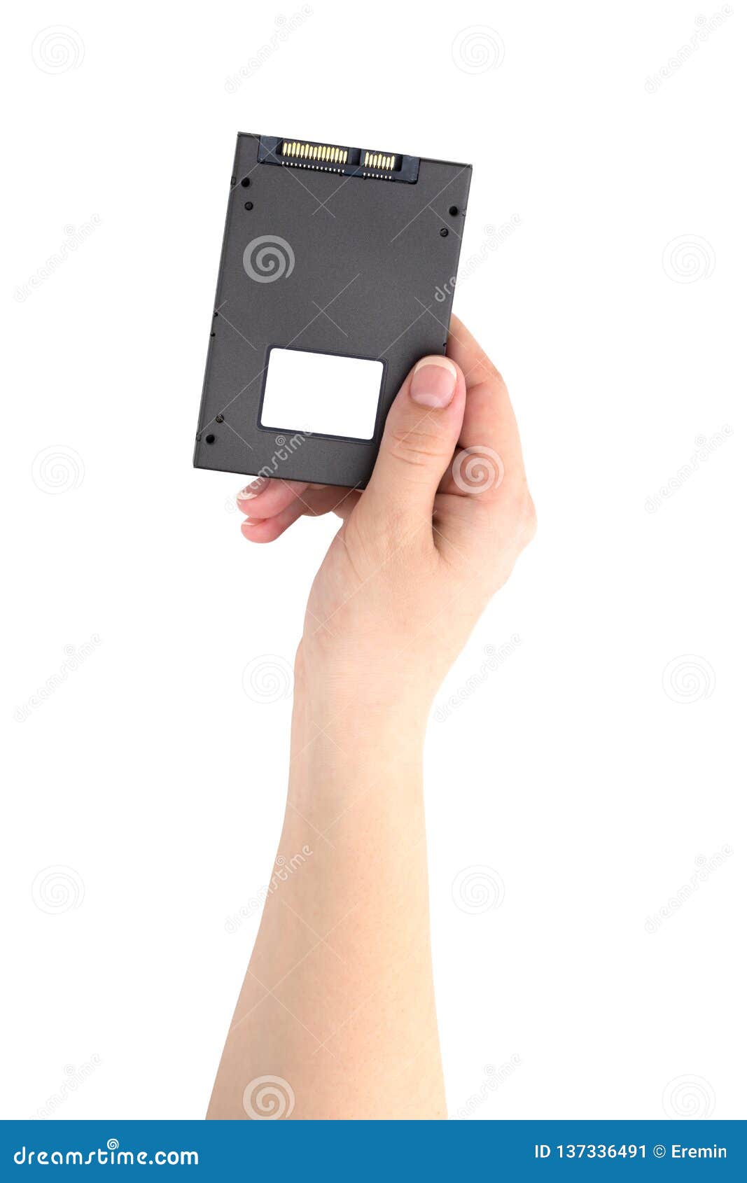 SSD Drive Isolated on White Background. Stock Image - Image of ...