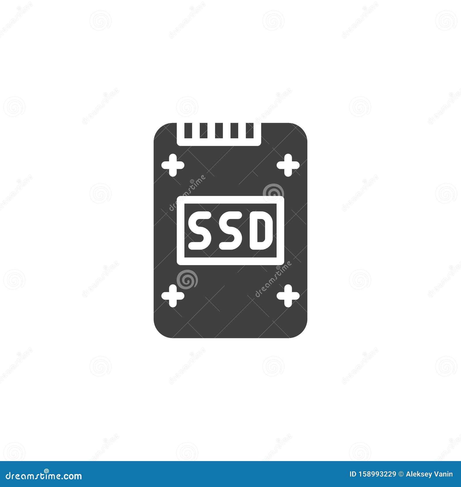 SSD drive vector icon stock vector. Illustration of logo - 158993229