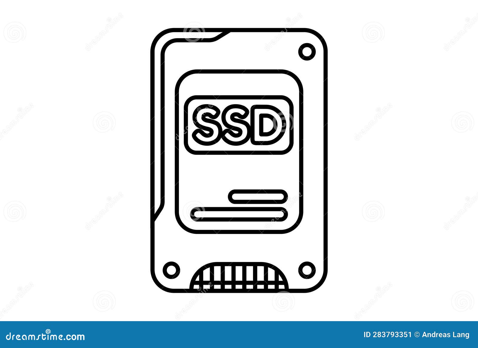 Ssd Flat Icon Minimalist Technology Symbol Pc Hardware Sign Artwork ...