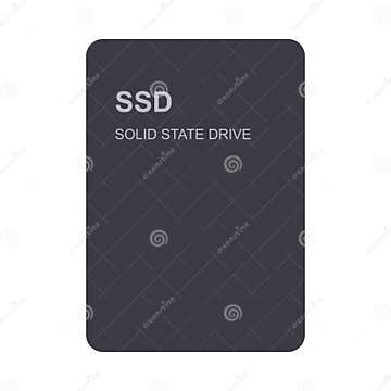 SSD Front View Isolated on White Background Stock Vector - Illustration ...