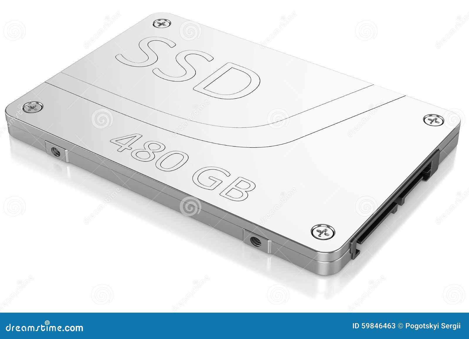 SSD hard disk stock illustration. Illustration of speed - 59846463