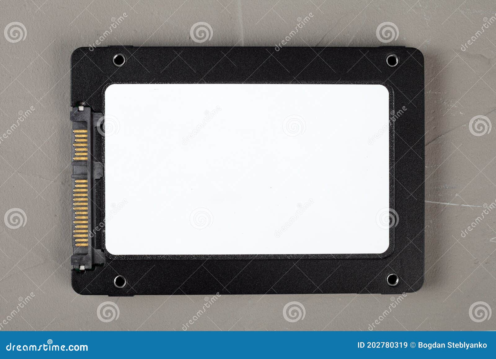 Ssd Hard Drive on a Concrete Background, Close-up Stock Image - Image ...