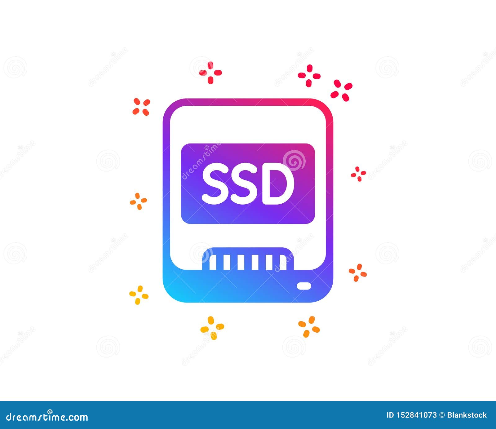 Ssd Icon. Computer Memory Component Sign. Data Storage. Vector Stock ...