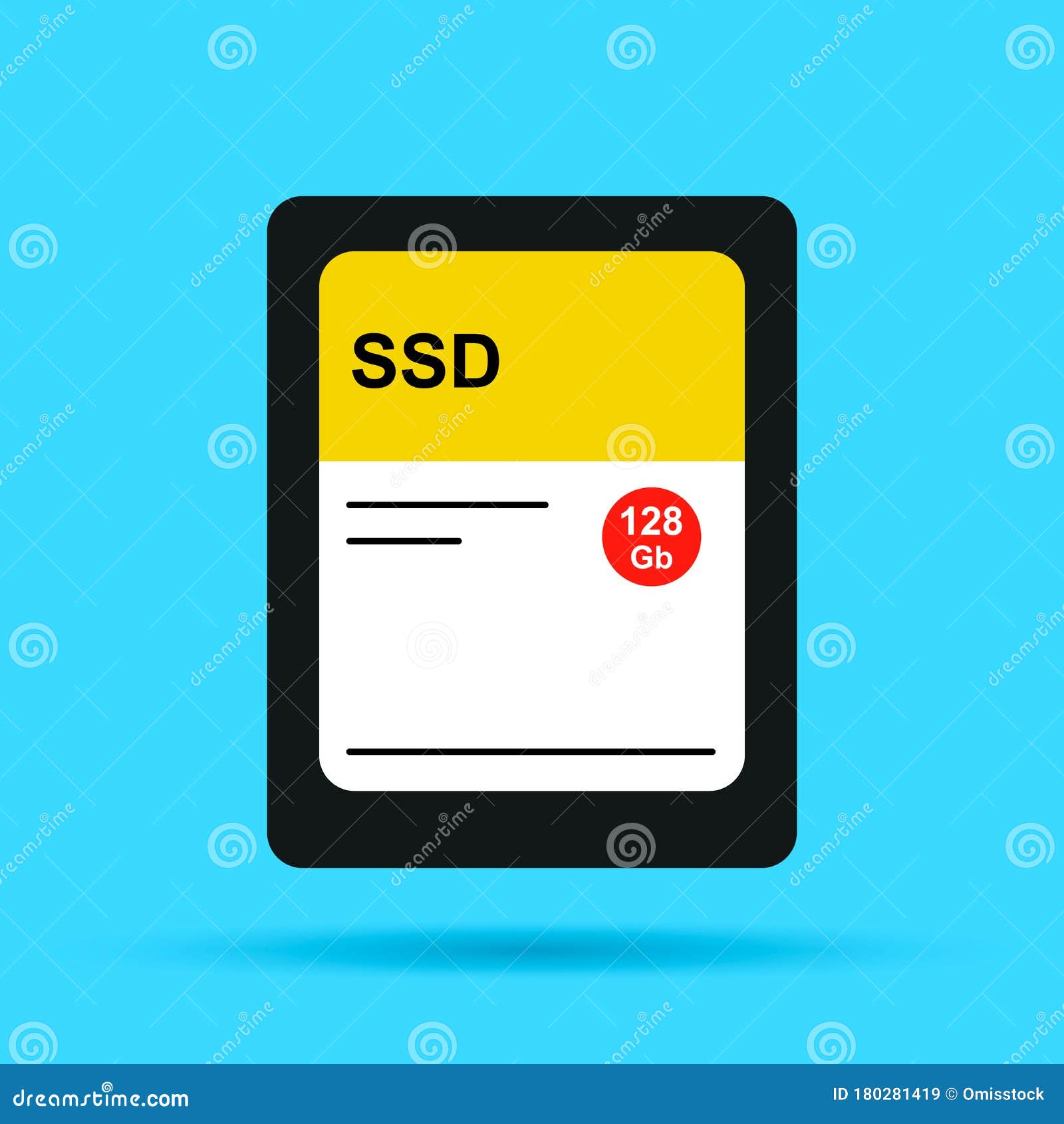 SSD Icon. Solid State Drive Sign. Hard Drive Icon. Storage Disk Symbol ...