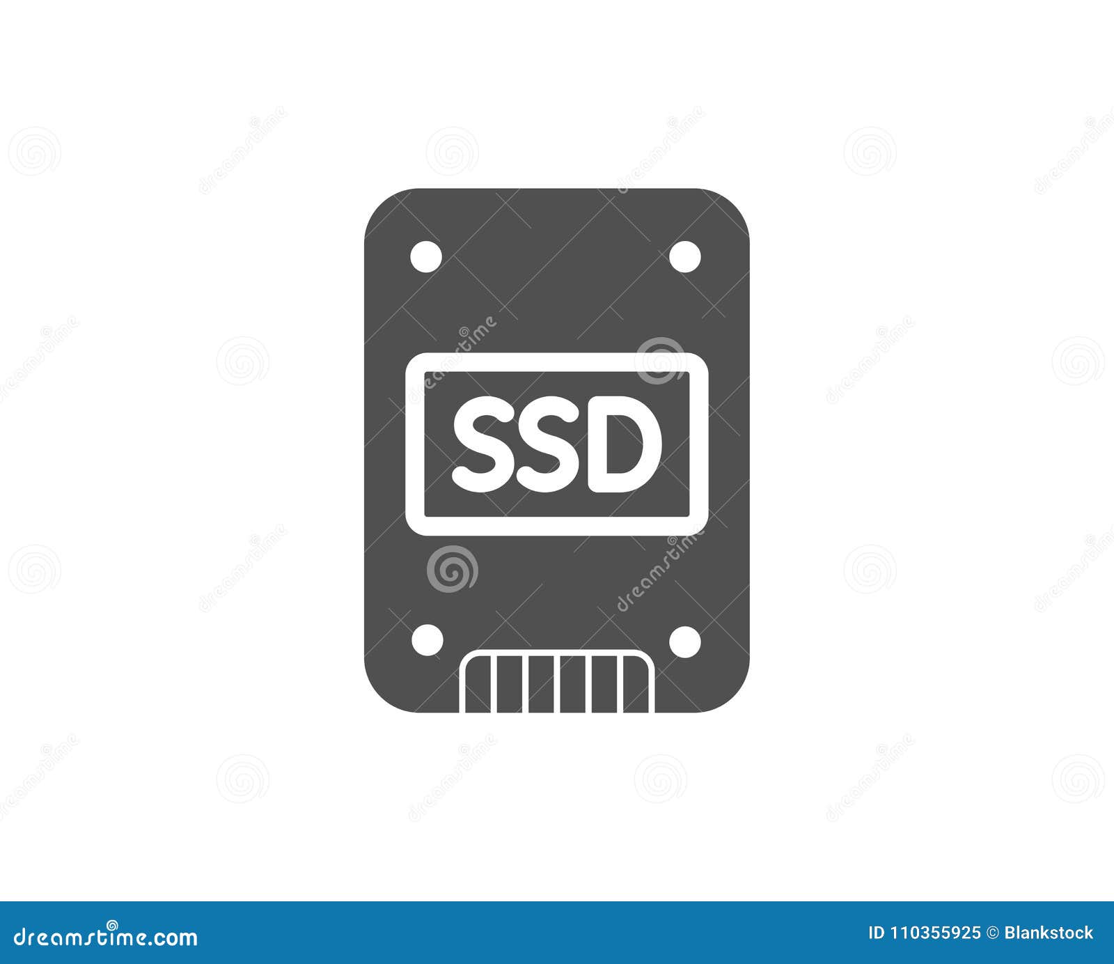 SSD Icon. Solid-state Drive Sign Stock Vector - Illustration of fast ...