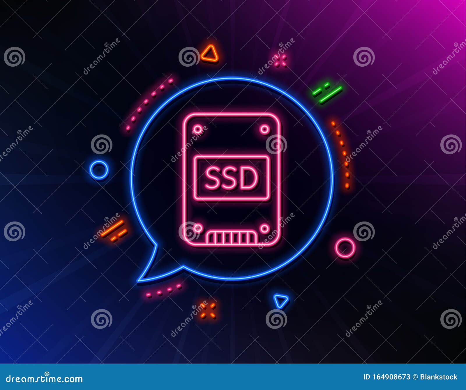 SSD Icon. Solid-state Drive Sign. Vector Stock Vector - Illustration of ...