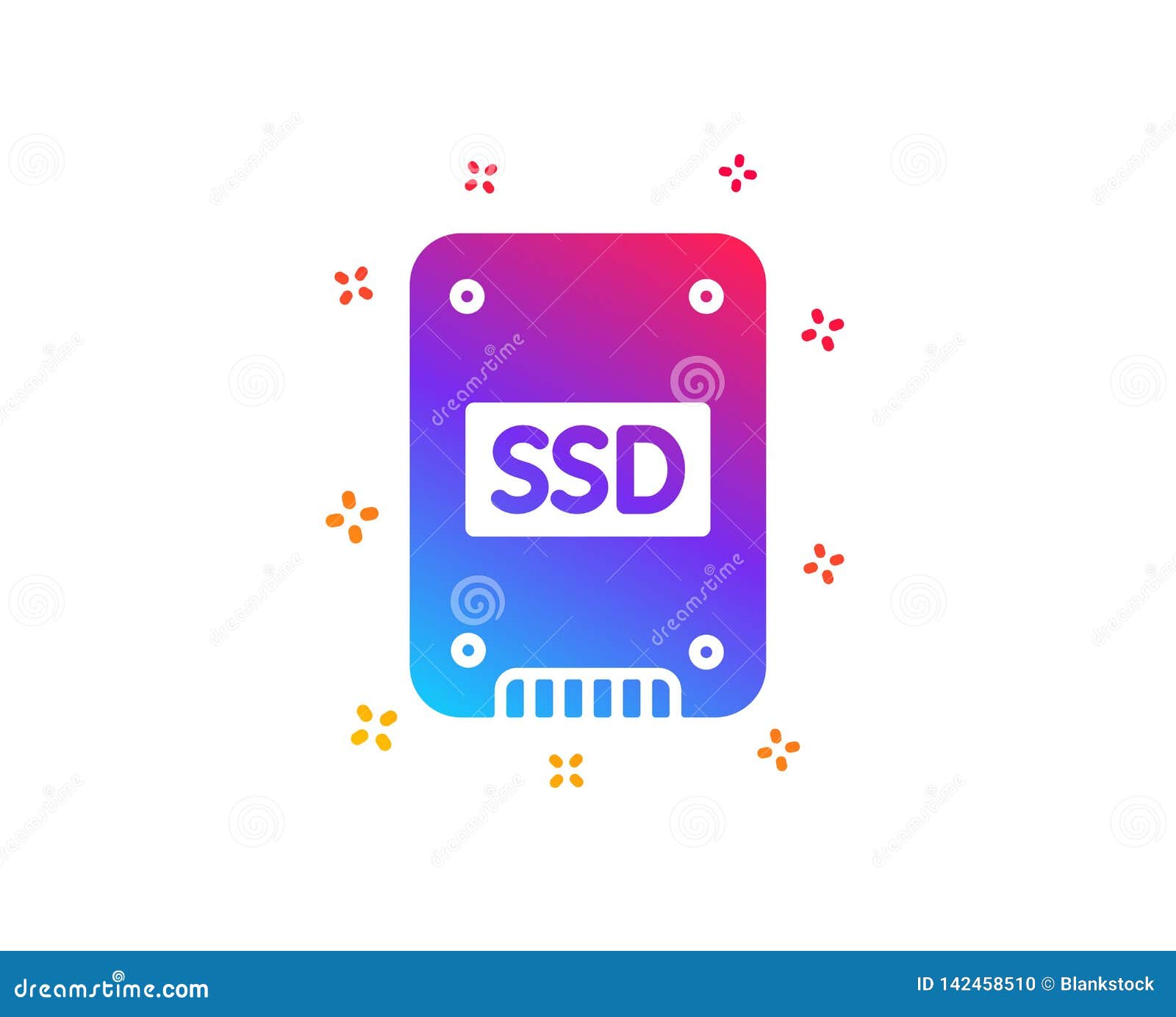 SSD Icon. Solid-state Drive Sign. Vector Stock Vector - Illustration of ...