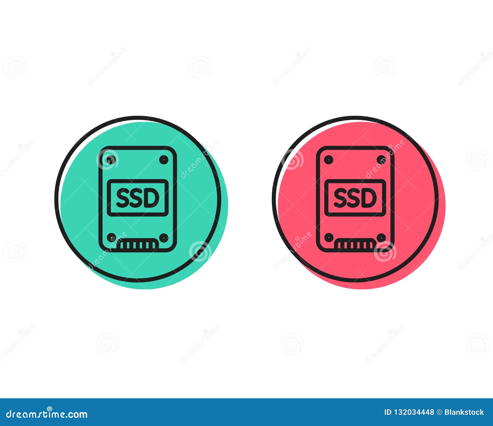 SSD Icon. Solid-state Drive Sign. Vector Stock Vector - Illustration of ...