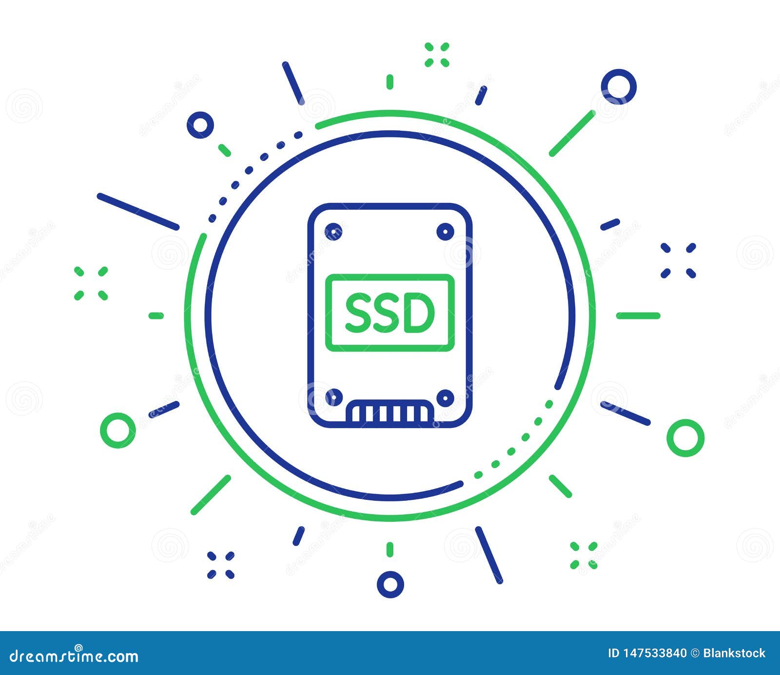SSD Icon. Solid-state Drive Sign. Vector Stock Vector - Illustration of ...