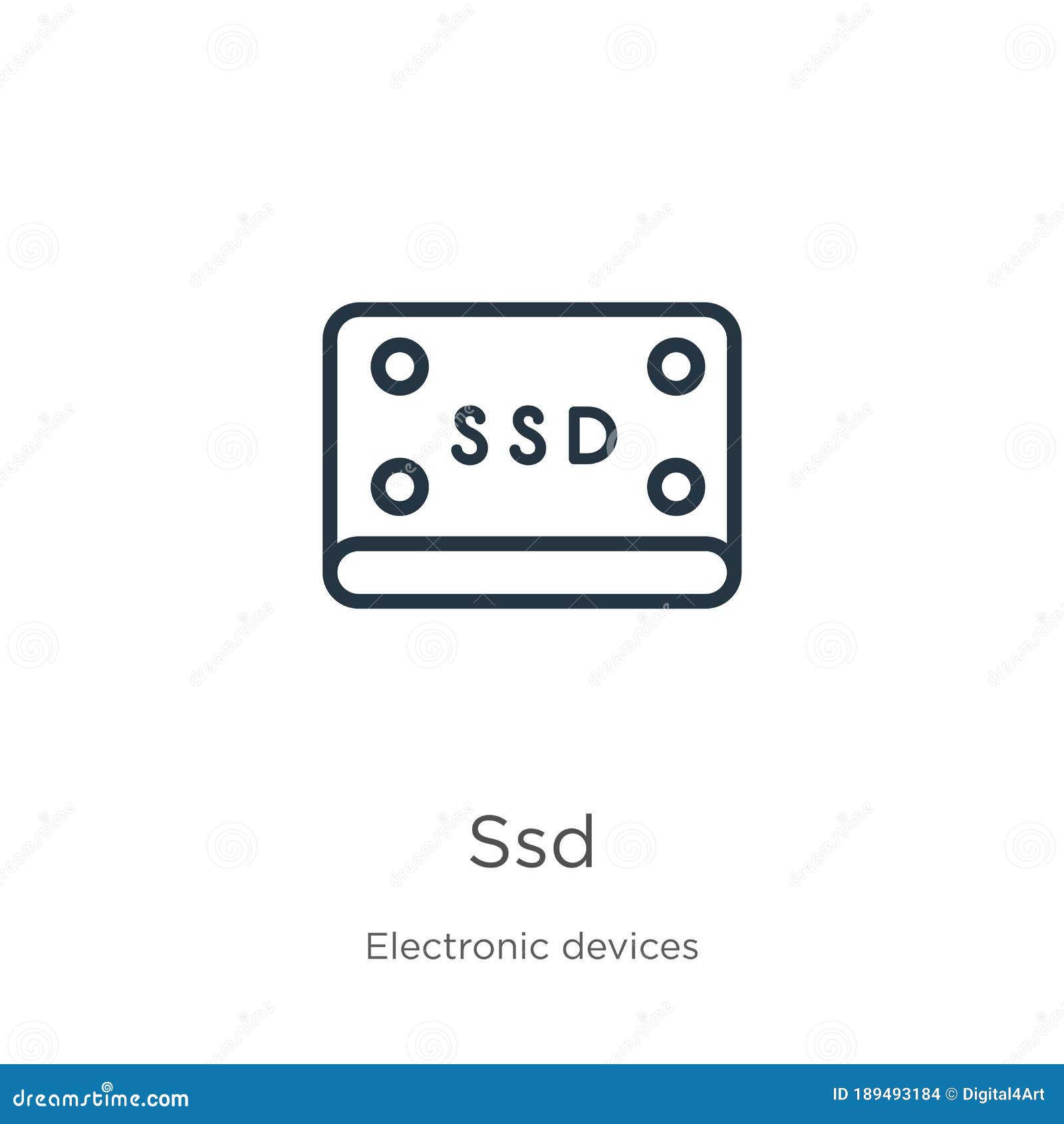 Linear Sata Icon From Electronic Devices Outline Collection. Thin Line ...