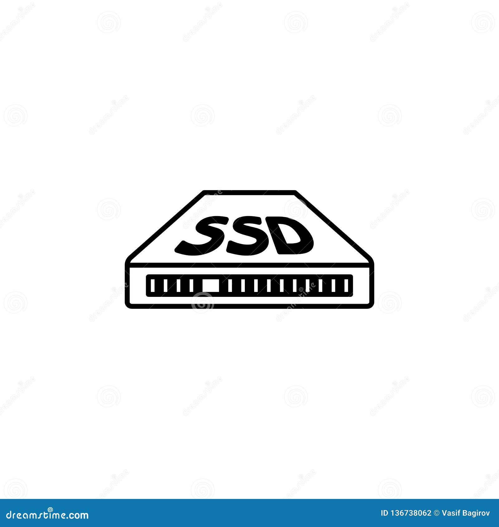 Ssd Icon Vector. Ssd Vector Graphic Illustration. SSD Icon Stock ...