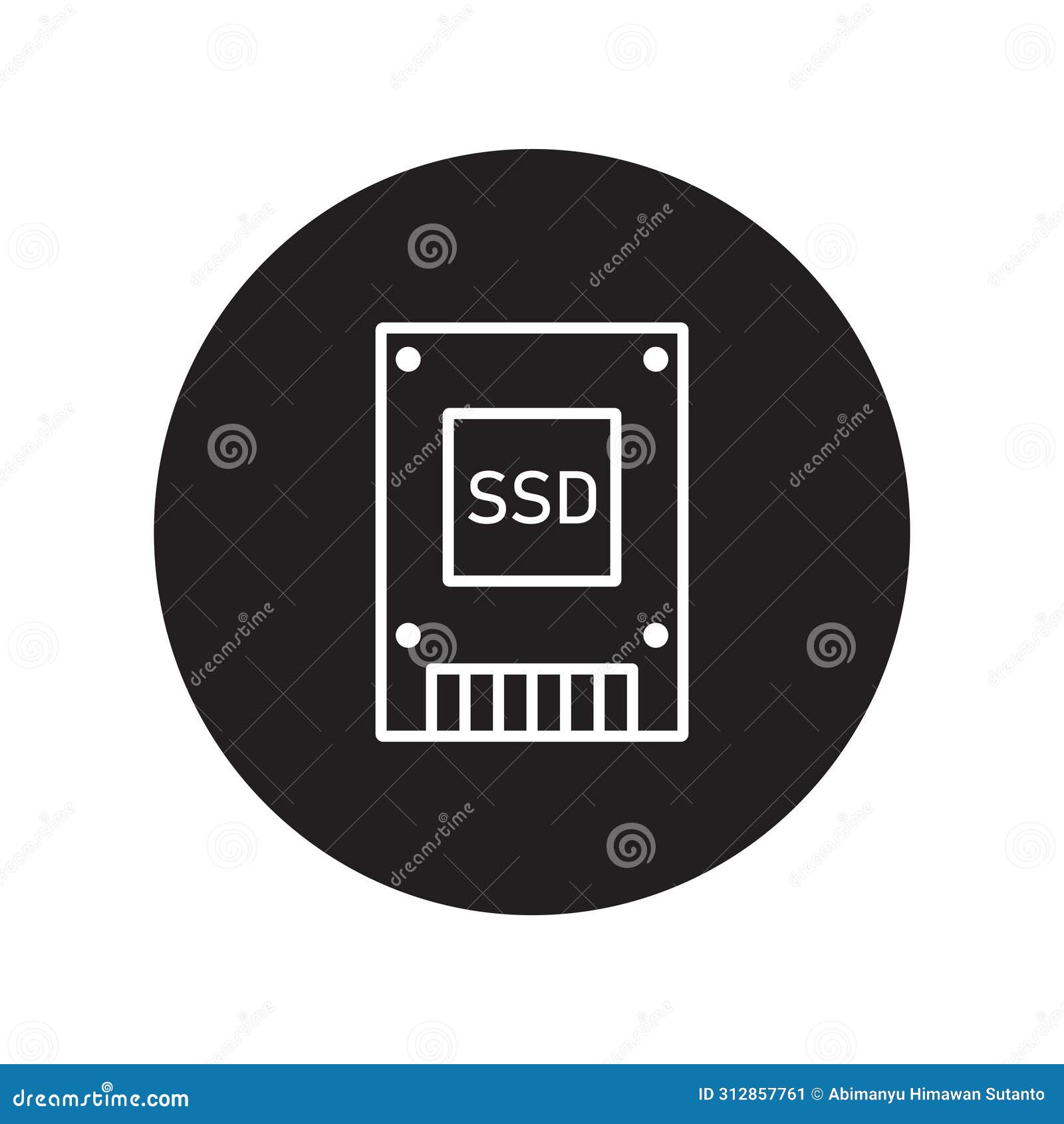 Ssd icon vector stock vector. Illustration of design - 312857761