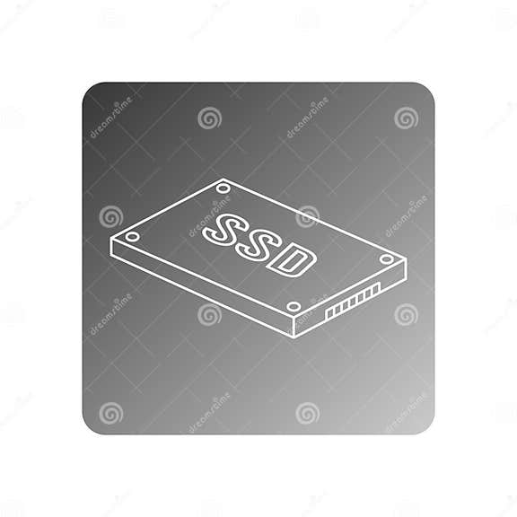 Ssd icon vector stock vector. Illustration of drive - 312858071