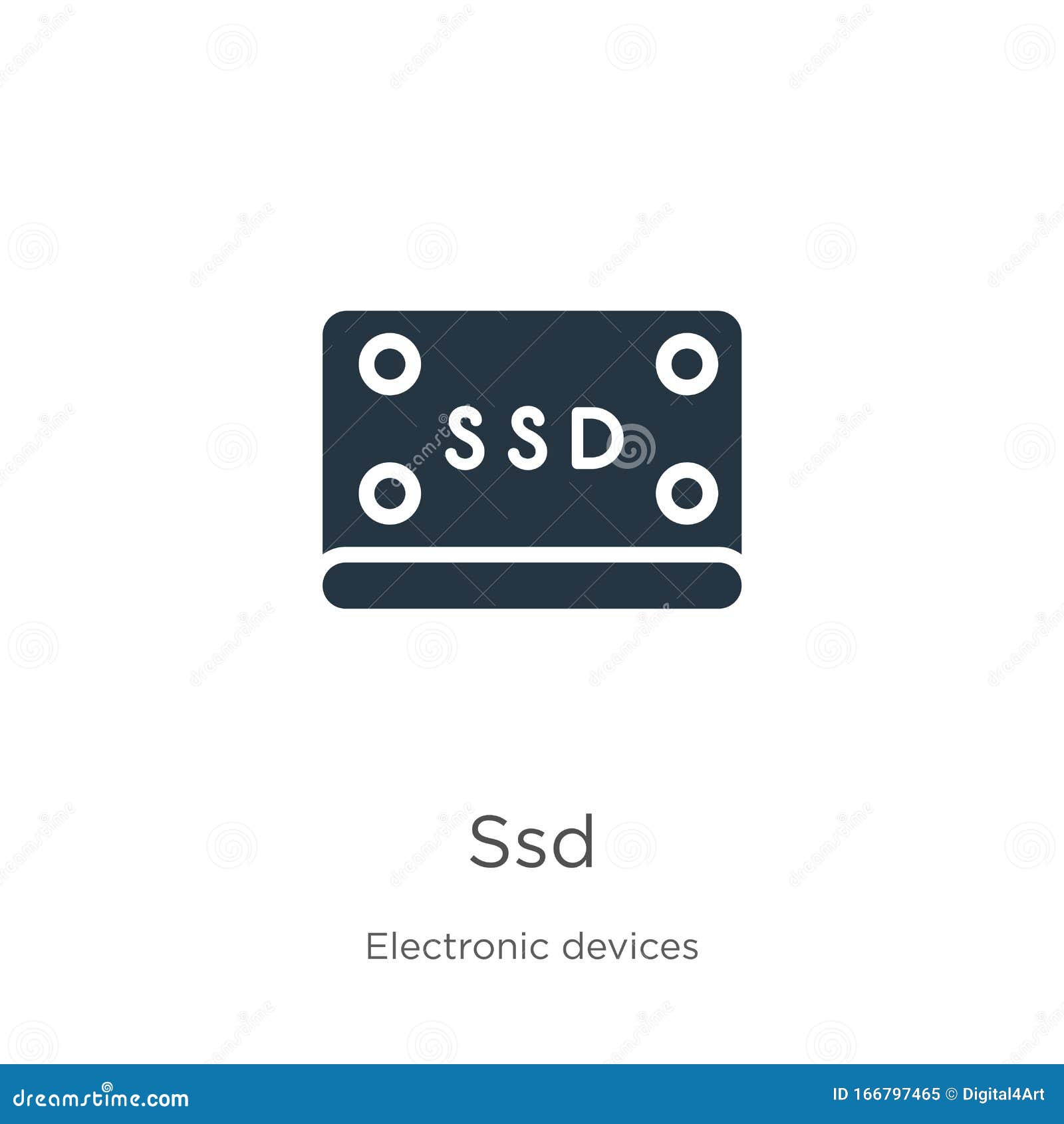 Ssd Icon Vector. Trendy Flat Ssd Icon from Electronic Devices ...