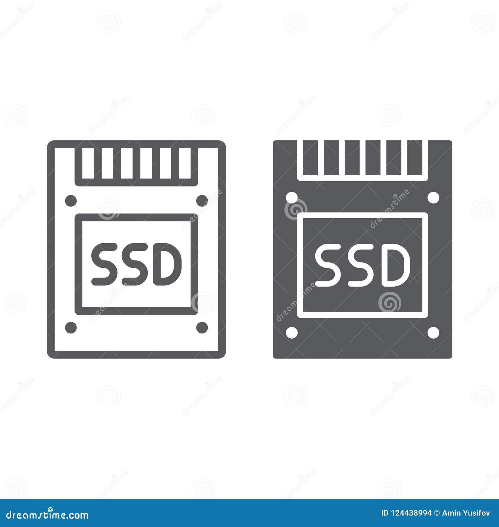 SSD Line and Glyph Icon, Electronic and Device Stock Vector ... SSD Line and Glyph Icon, Electronic and Device Stock Vector ...