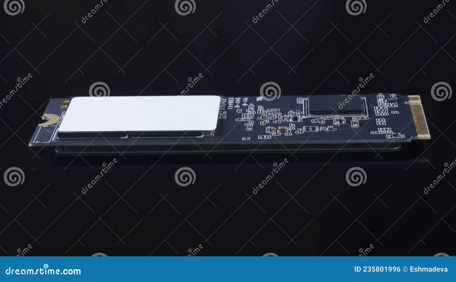SSD M2 Disk Close Up Side View Stock Photo - Image of electronic ...