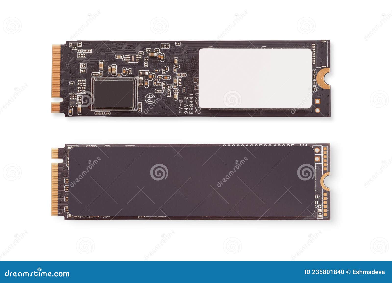 SSD M2 Disk Front and Back View Isolated Stock Photo - Image of hard ...