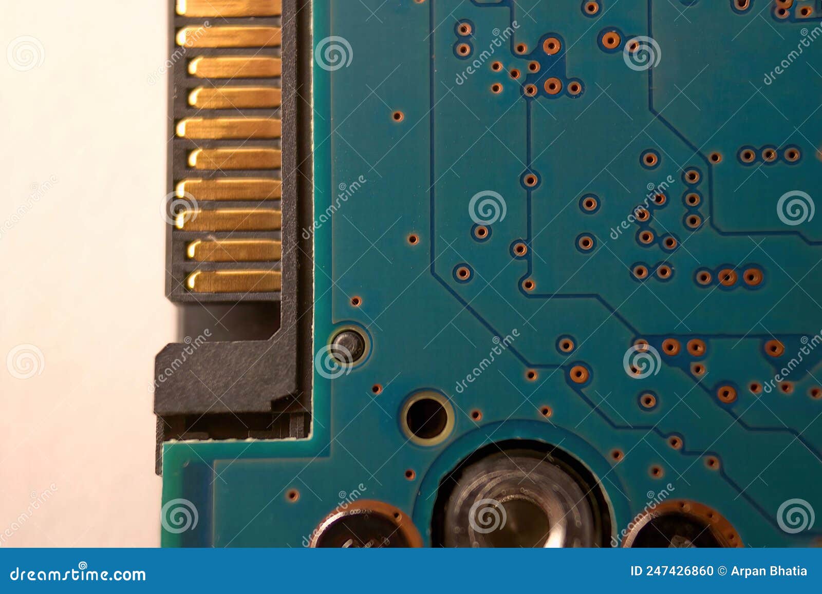 A SSD M2 Drive Isolated on White, Hard Disk Chip Sockets Stock Photo ...