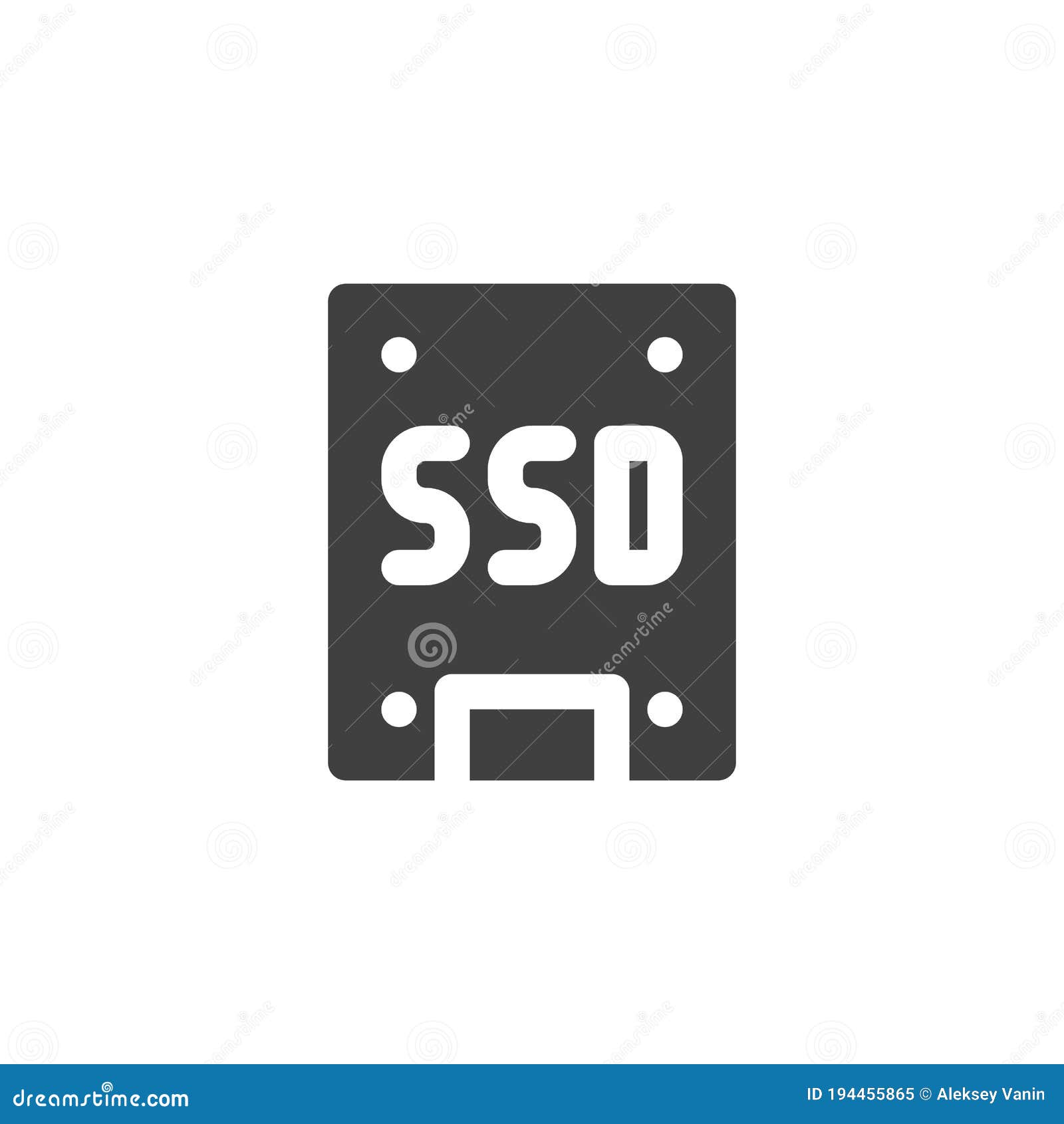 SSD, Storage Disk Vector Icon Stock Vector - Illustration of storage ...