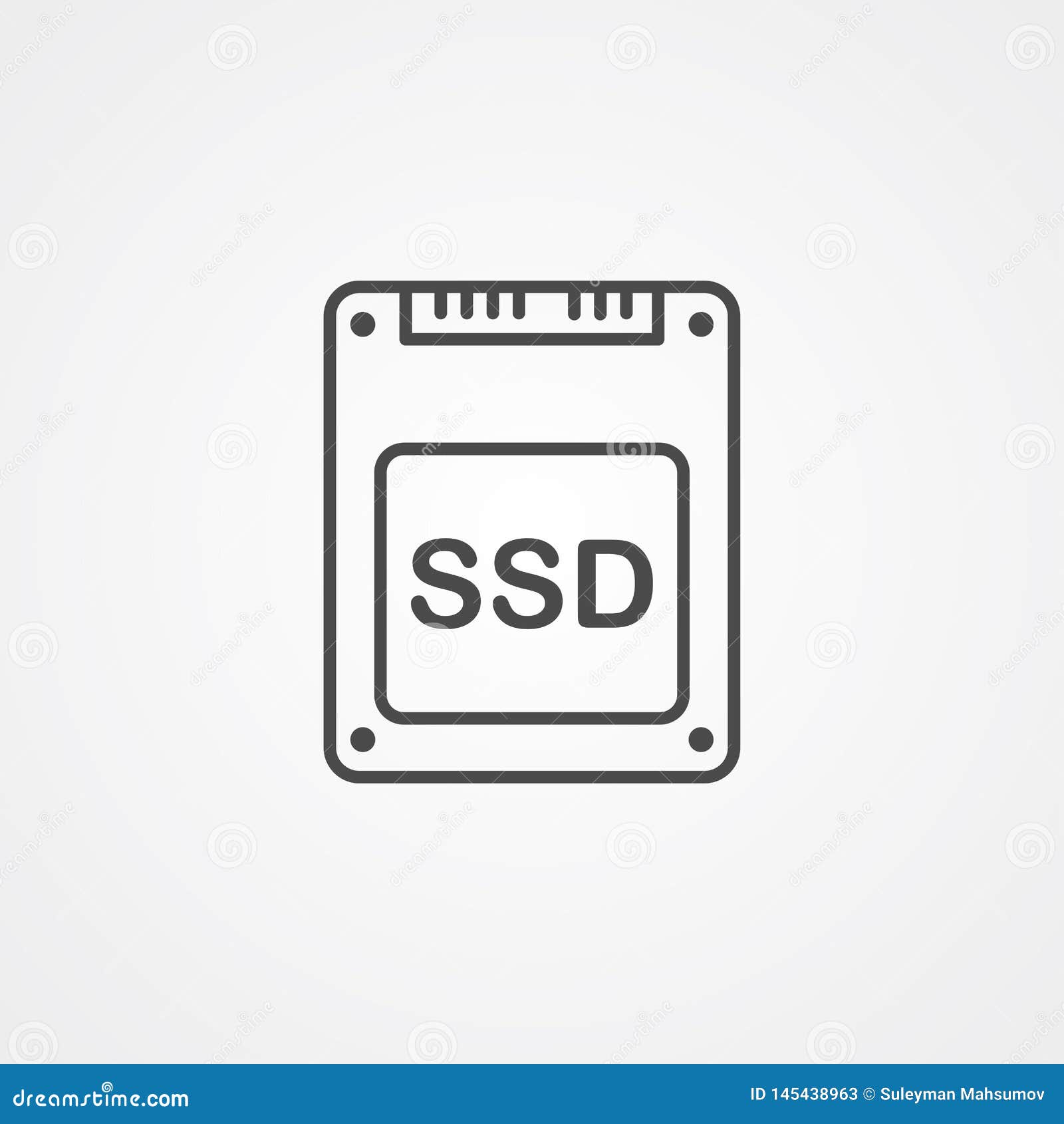 SSD Vector Icon Sign Symbol Stock Vector - Illustration of card ...