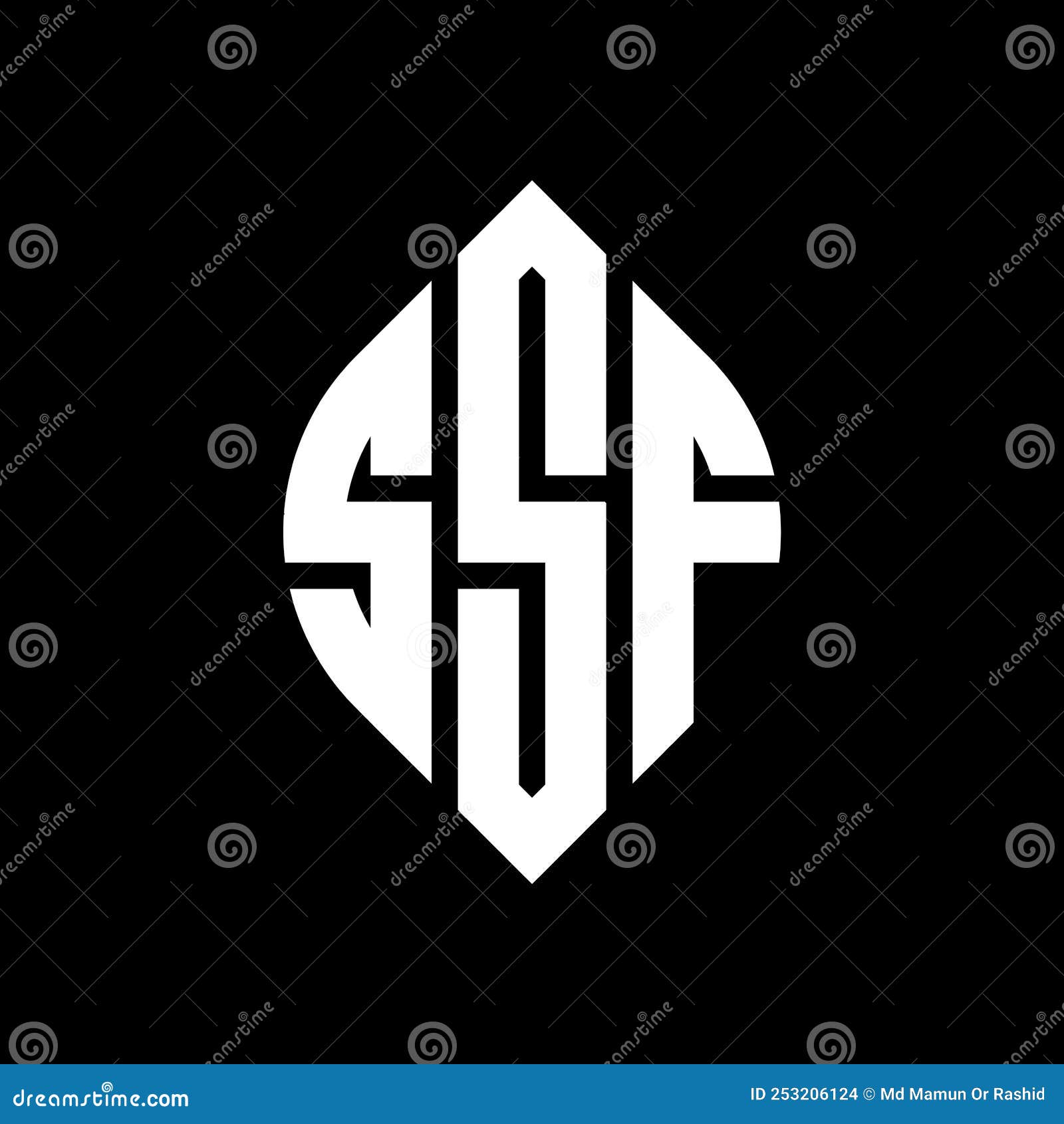 SSF Circle Letter Logo Design with Circle and Ellipse Shape. SSF ...