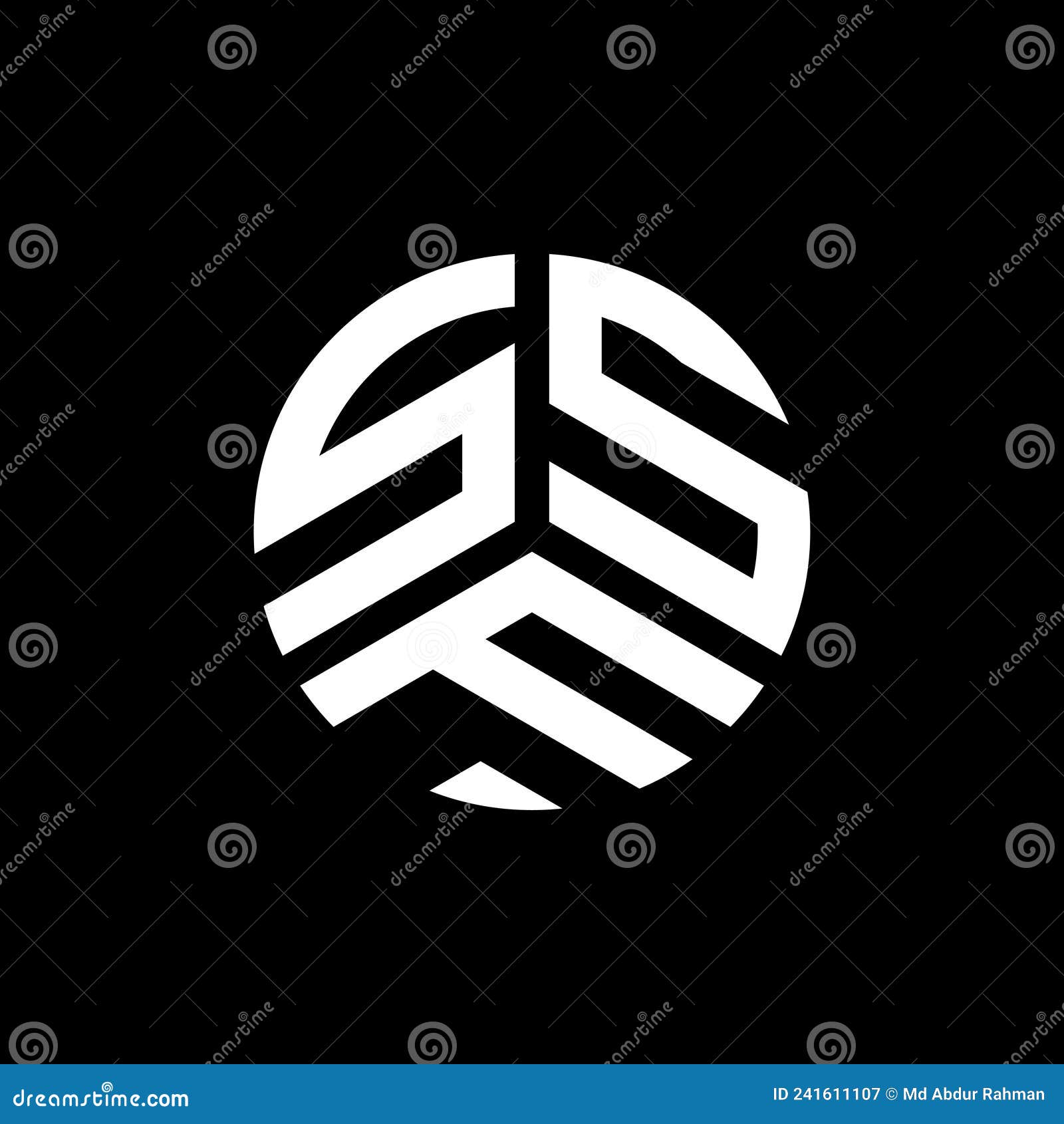 SSF Letter Logo Design on Black Background. SSF Creative Initials ...
