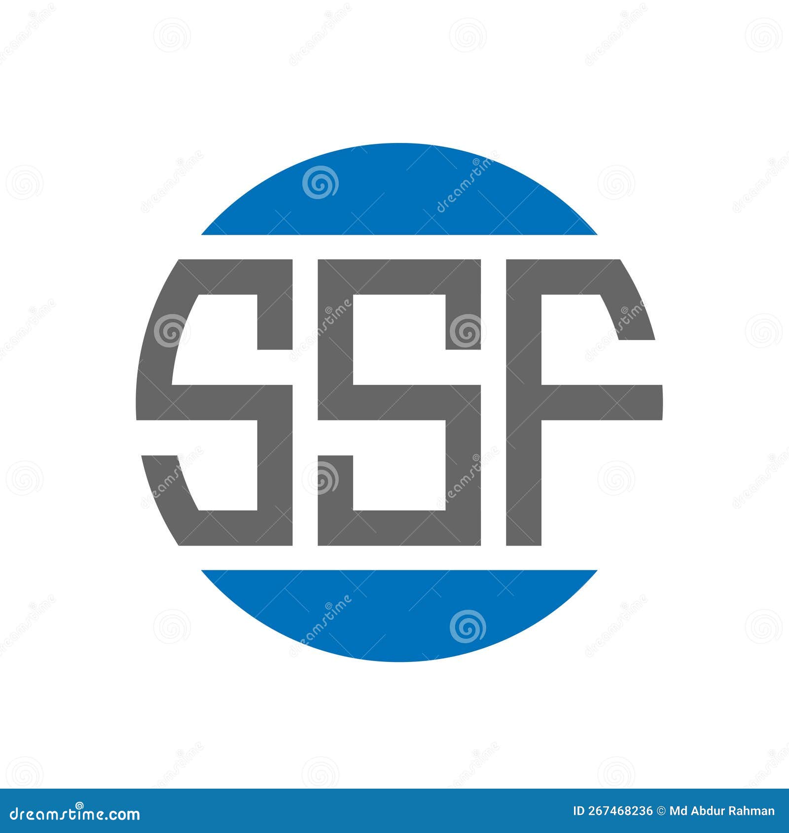 SSF Letter Logo Design on White Background. SSF Creative Initials ...