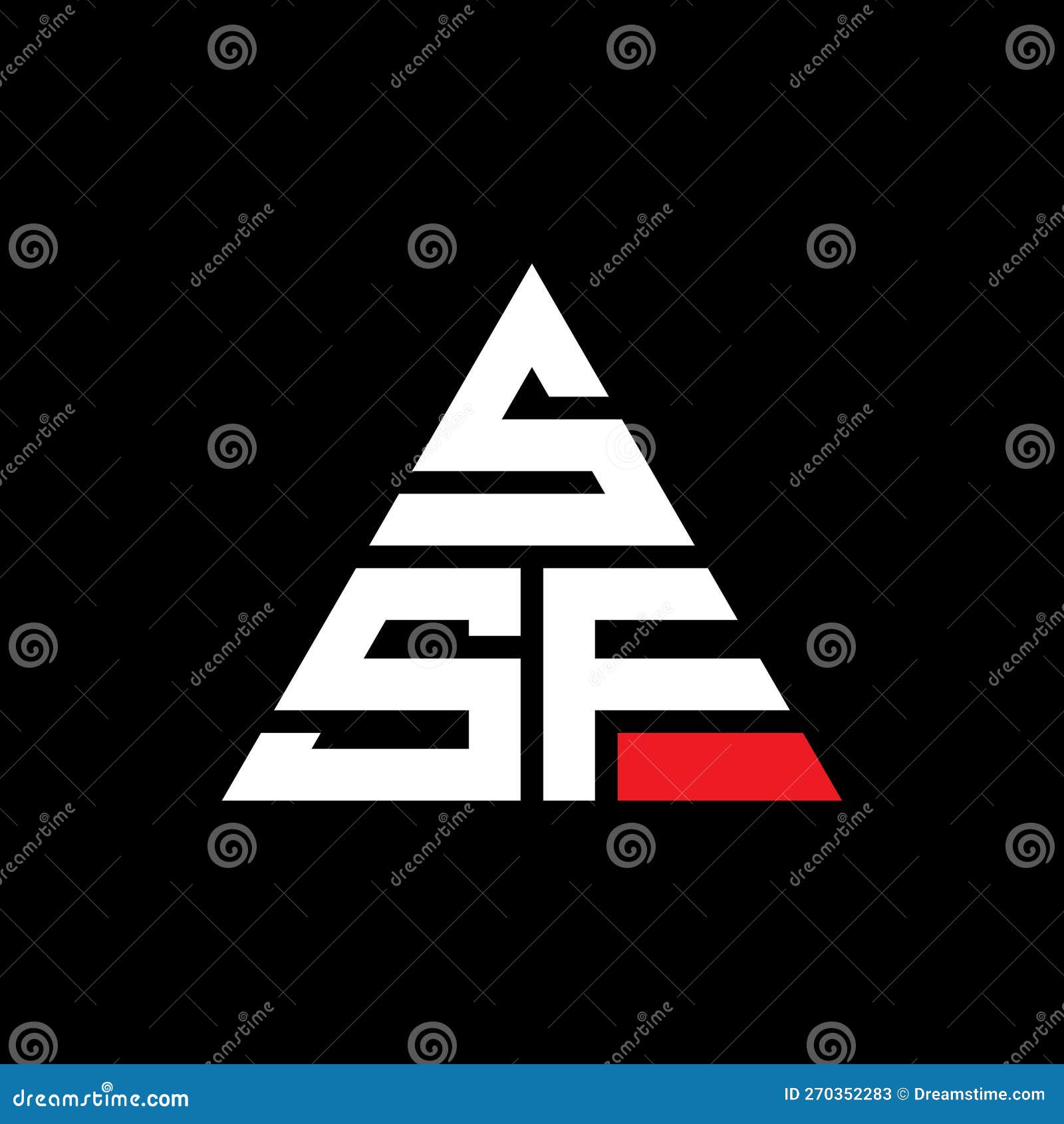 SSF Triangle Letter Logo Design with Triangle Shape. SSF Triangle Logo ...