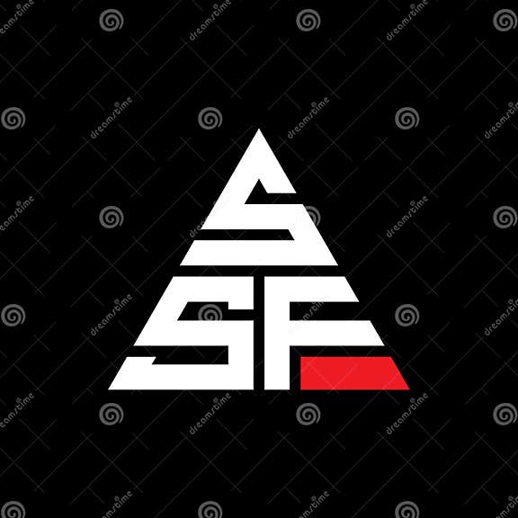 SSF Triangle Letter Logo Design with Triangle Shape. SSF Triangle Logo ...