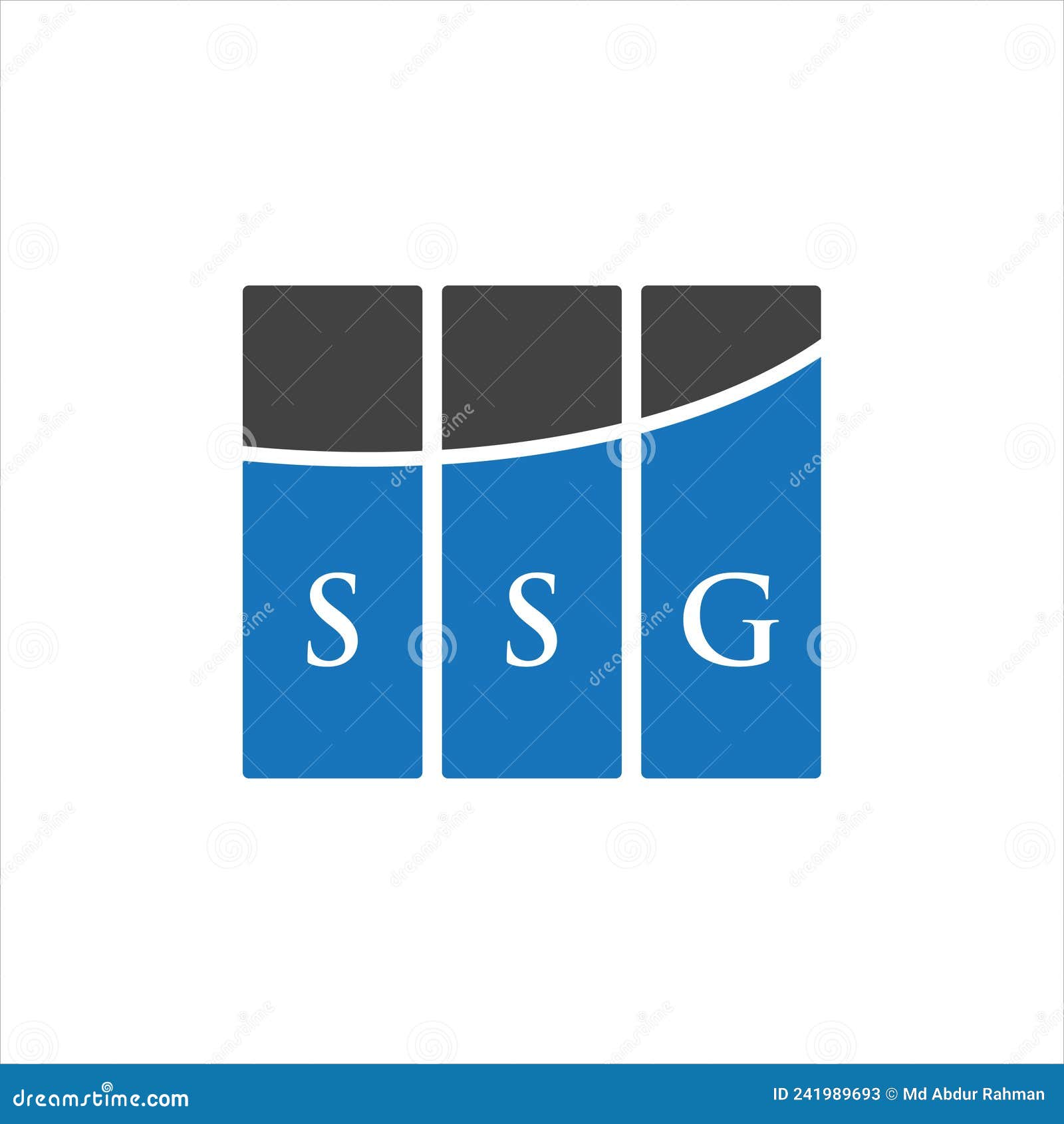 SSG Letter Logo Design on White Background. SSG Creative Initials ...