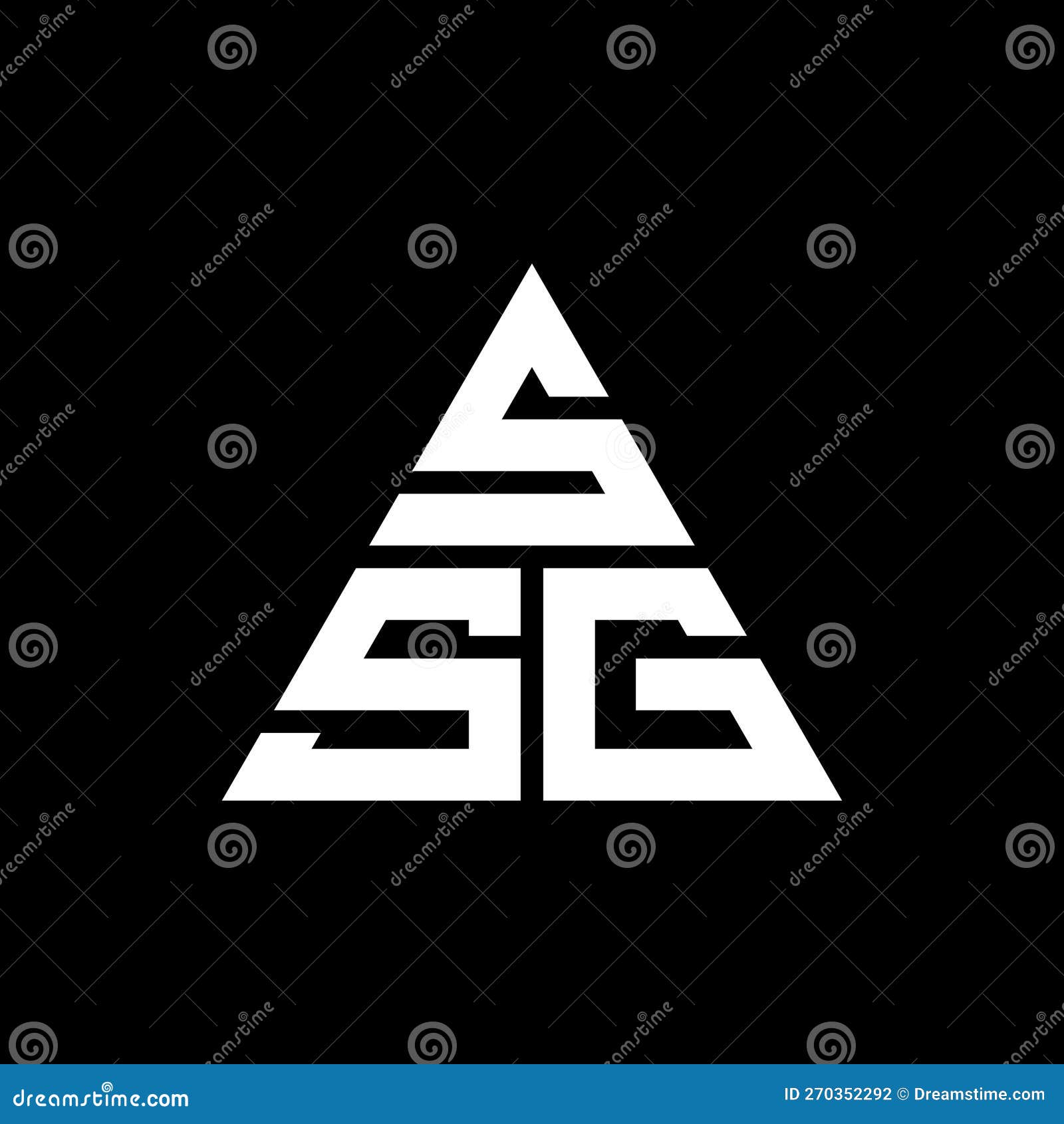 SSG Triangle Letter Logo Design with Triangle Shape. SSG Triangle Logo ...