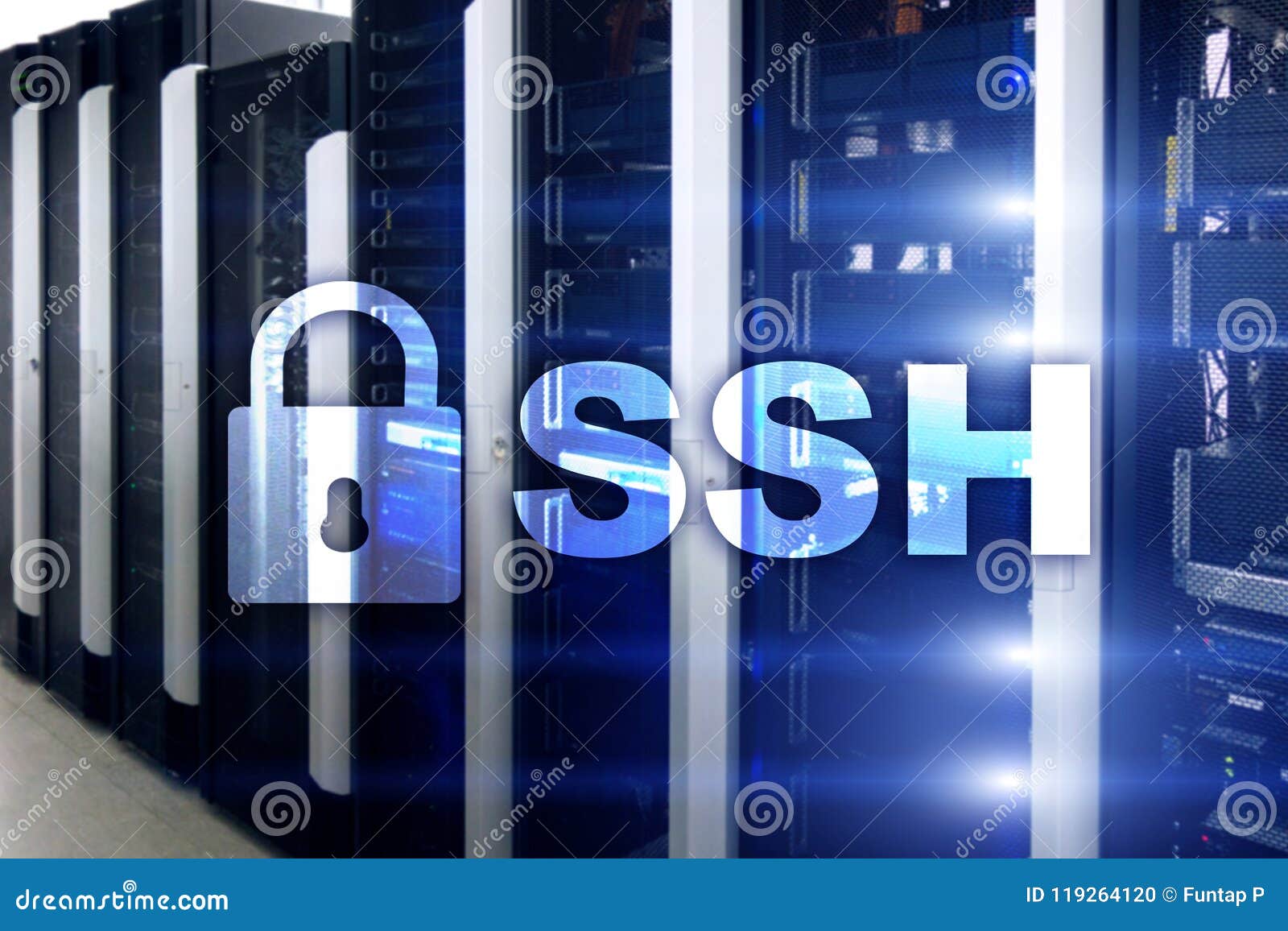Ssh Secure Shell Network Internet Connection Server Room On 2111