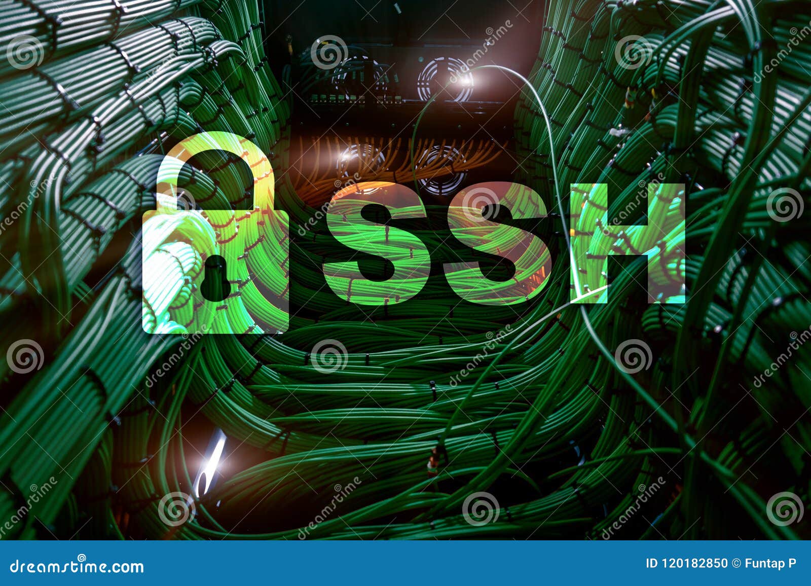 SSH - Secure Shell Network Internet Connection. Server Room on ... SSH - Secure Shell Network Internet Connection. Server Room on ...