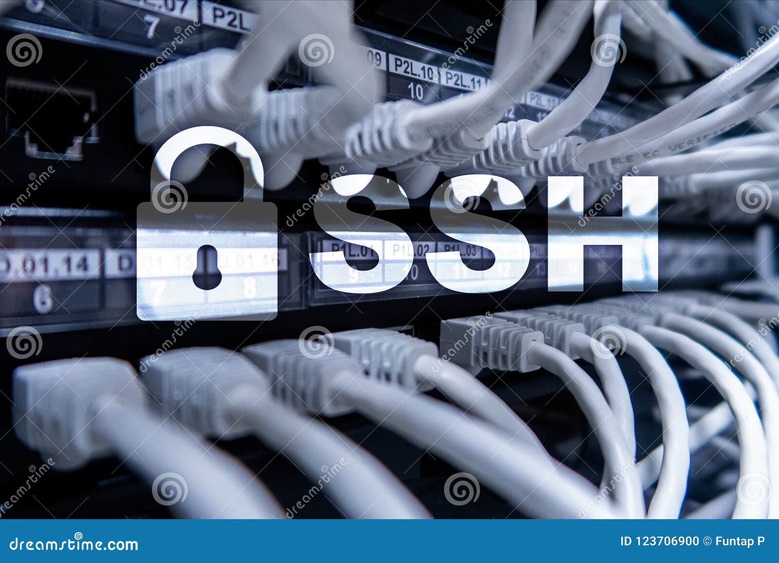 Ssh Secure Shell Protocol And Software Data Protection Internet And Telecommunication Concept 3948