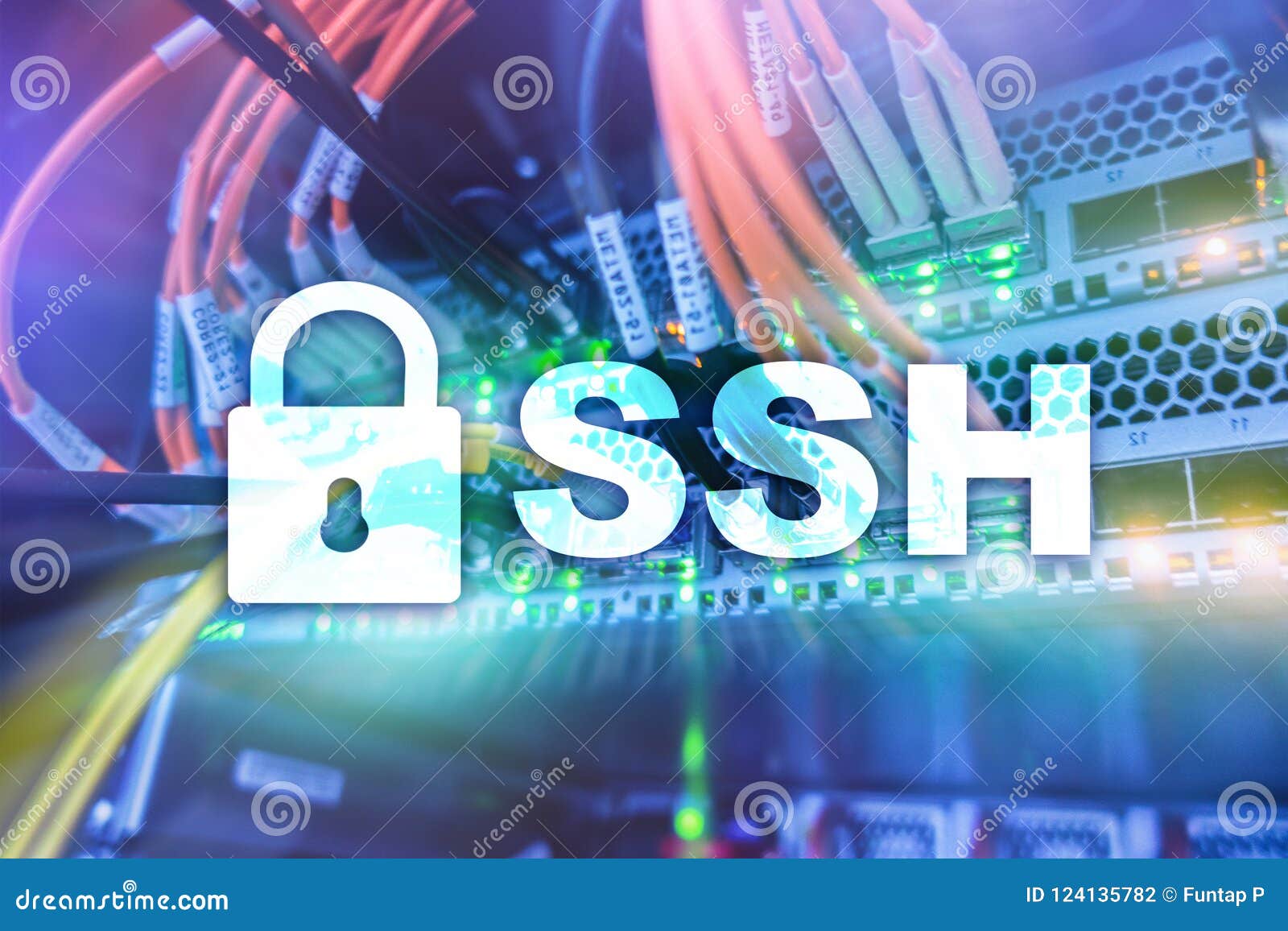 Ssh Secure Shell Protocol And Software Data Protection Internet And Telecommunication Concept 9028