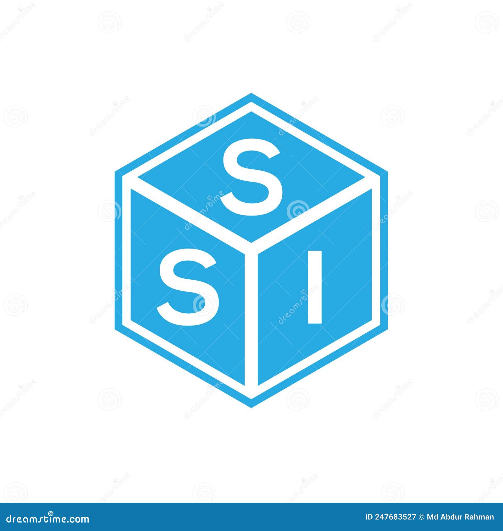 SSI Letter Logo Design on Black Background. SSI Creative Initials ...
