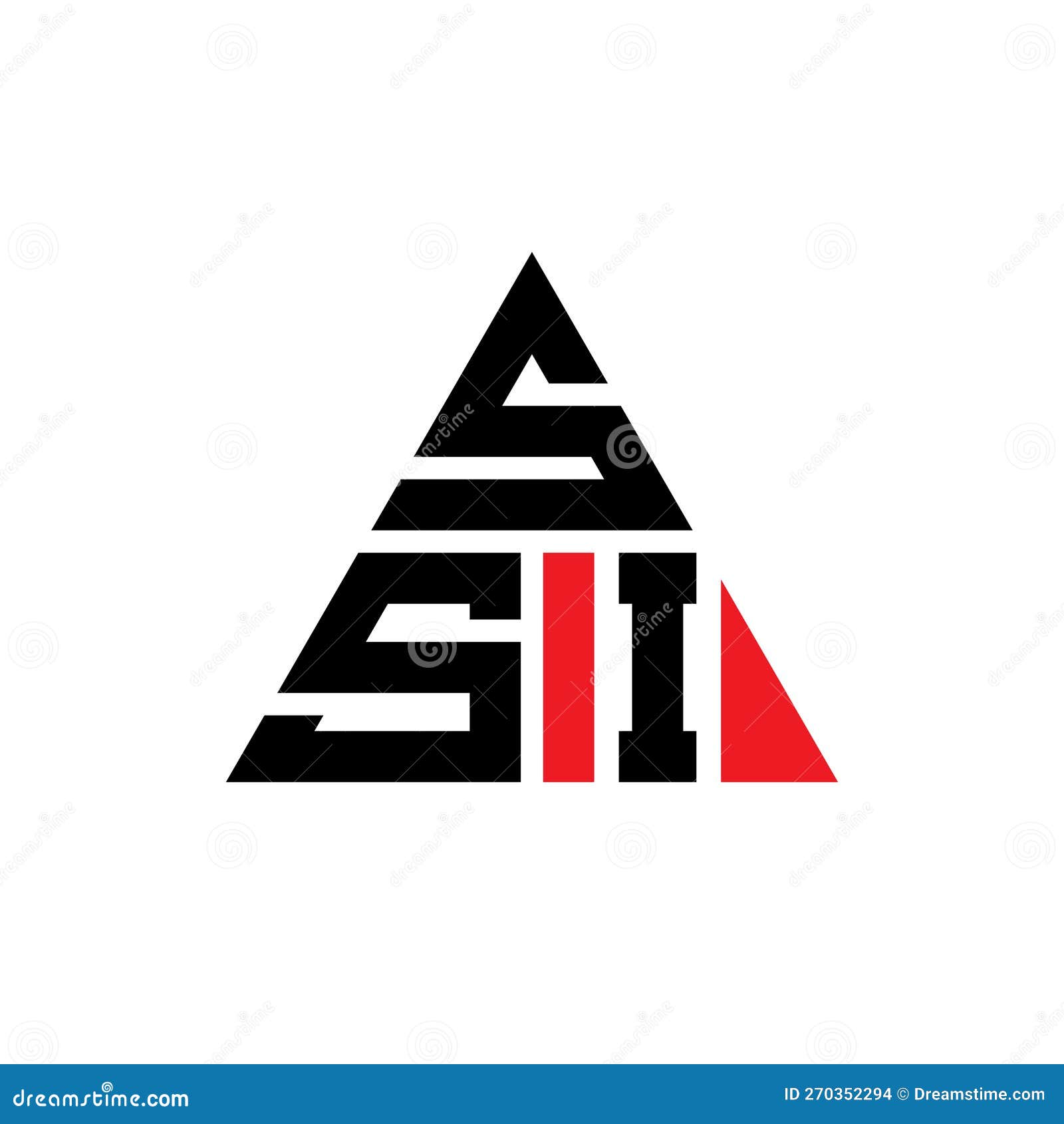 SSI Triangle Letter Logo Design with Triangle Shape. SSI Triangle Logo ...