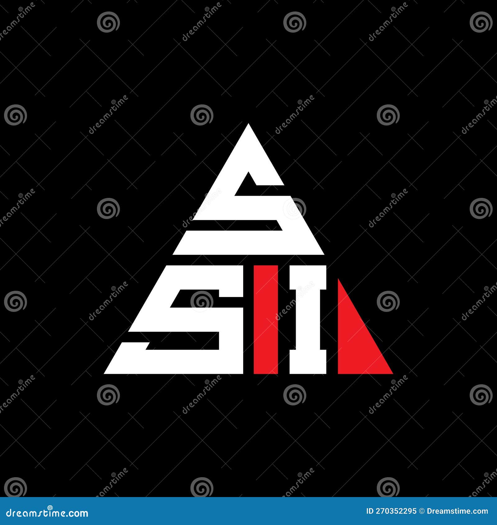 SSI Triangle Letter Logo Design with Triangle Shape. SSI Triangle Logo ...