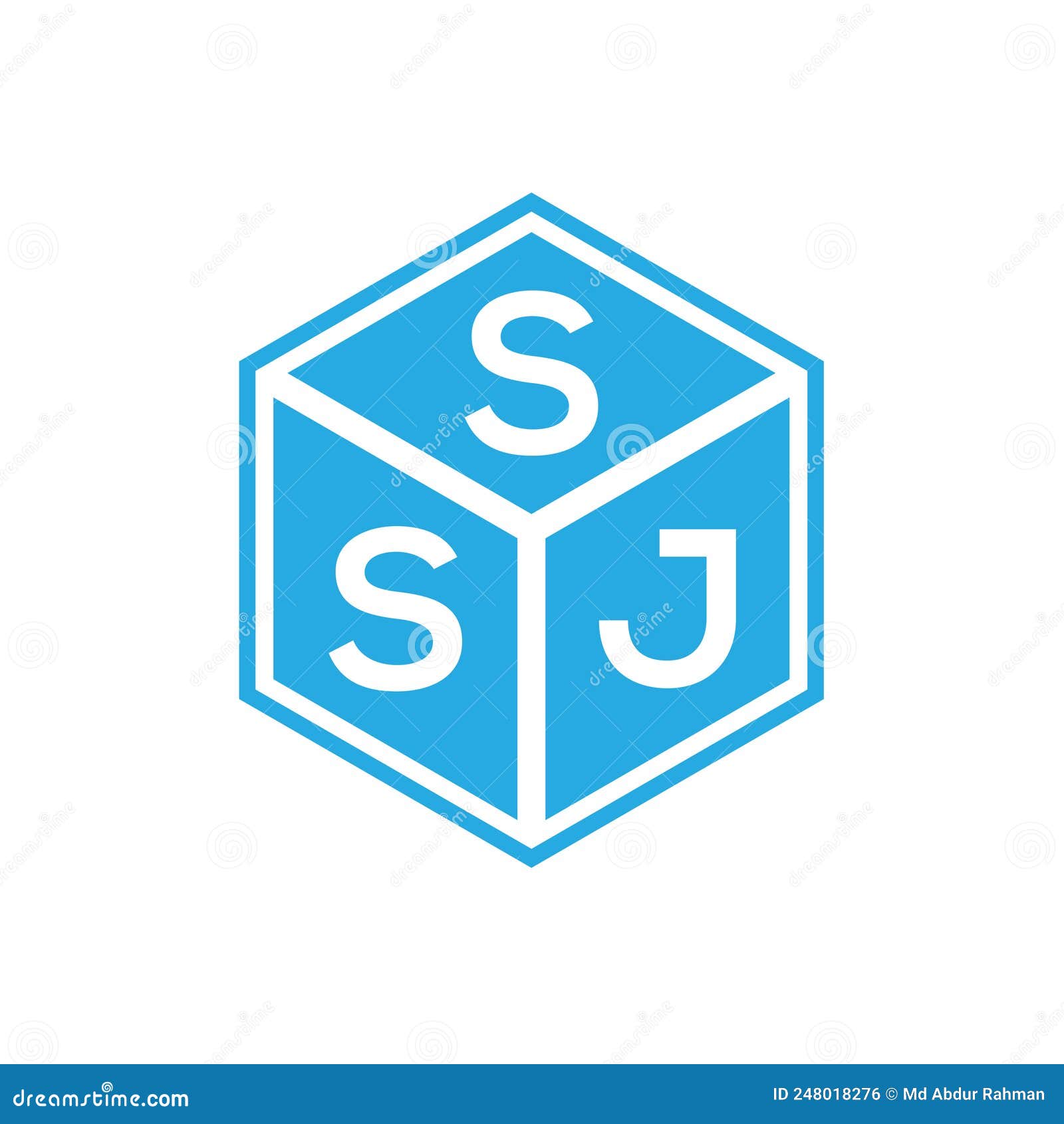 SSJ Letter Logo Design on Black Background. SSJ Creative Initials ...